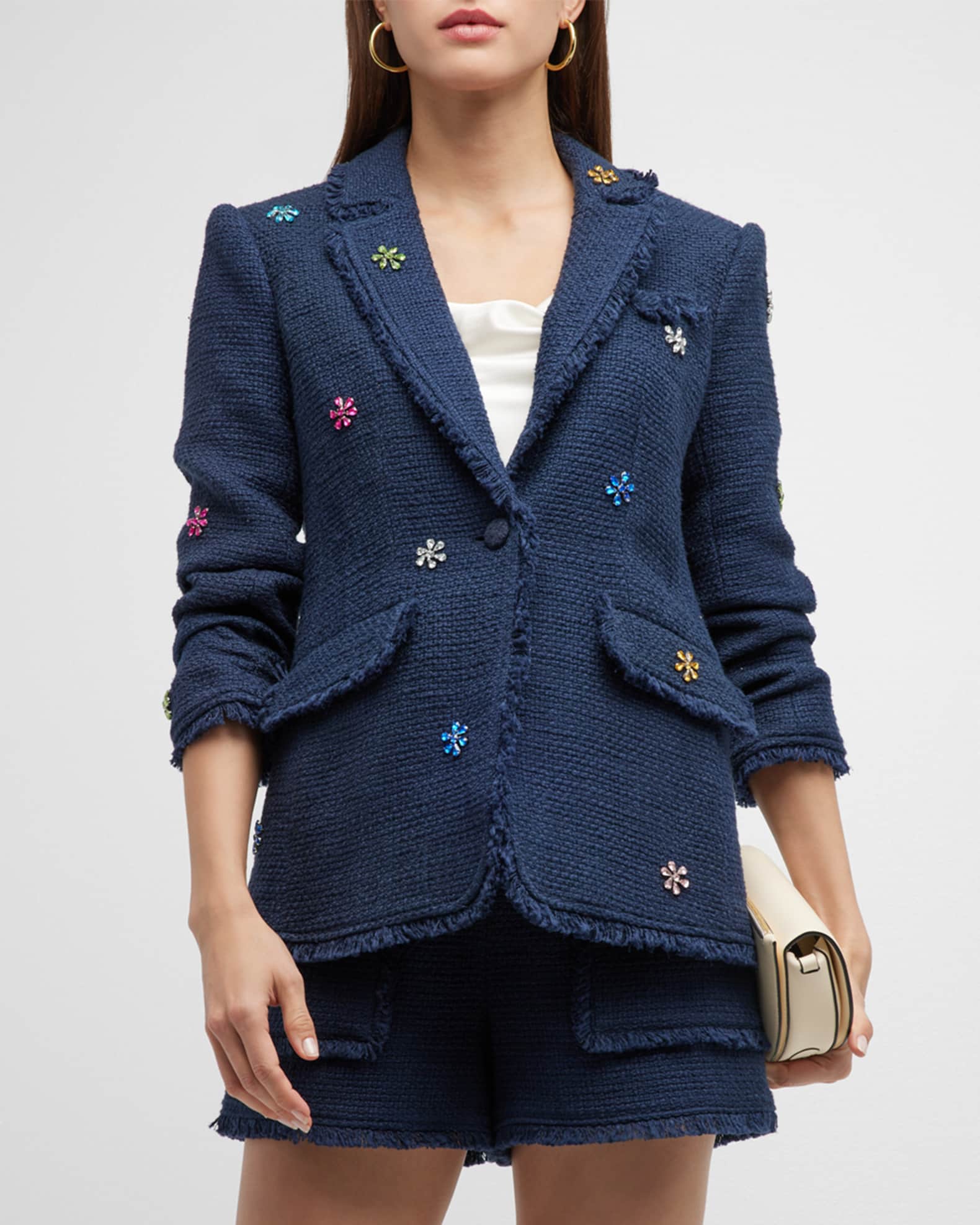 Cinq a Sept Khloe Ditsy Floral Boucle Blazer | Neiman Marcus