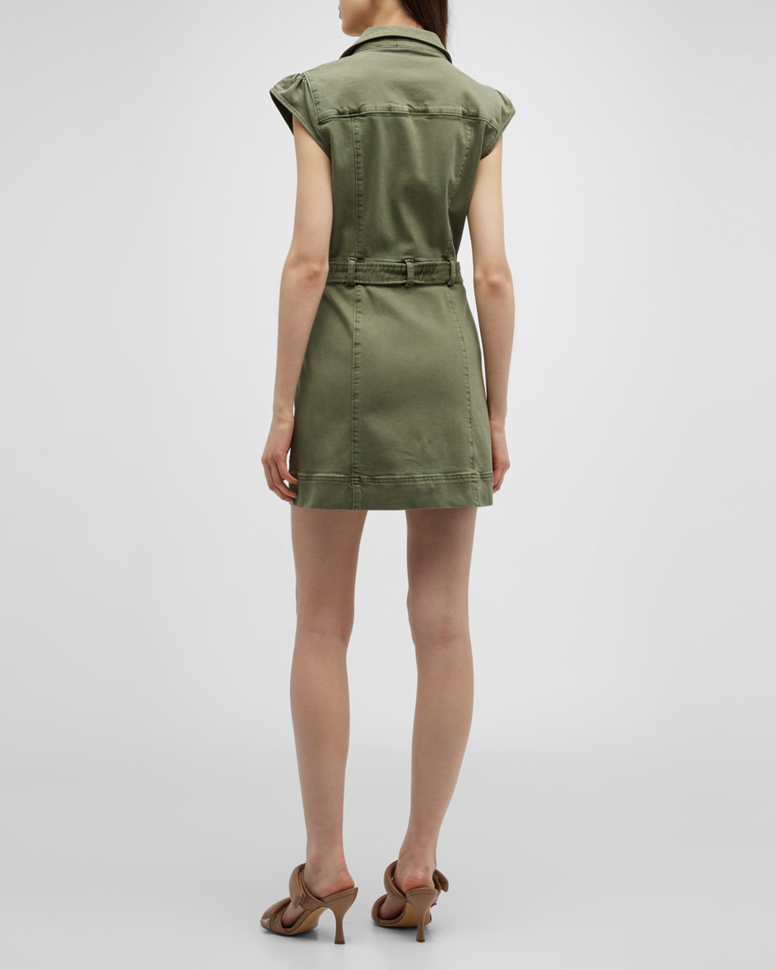 PAIGE Jaxsyn Belted Mini Utility Dress | Neiman Marcus
