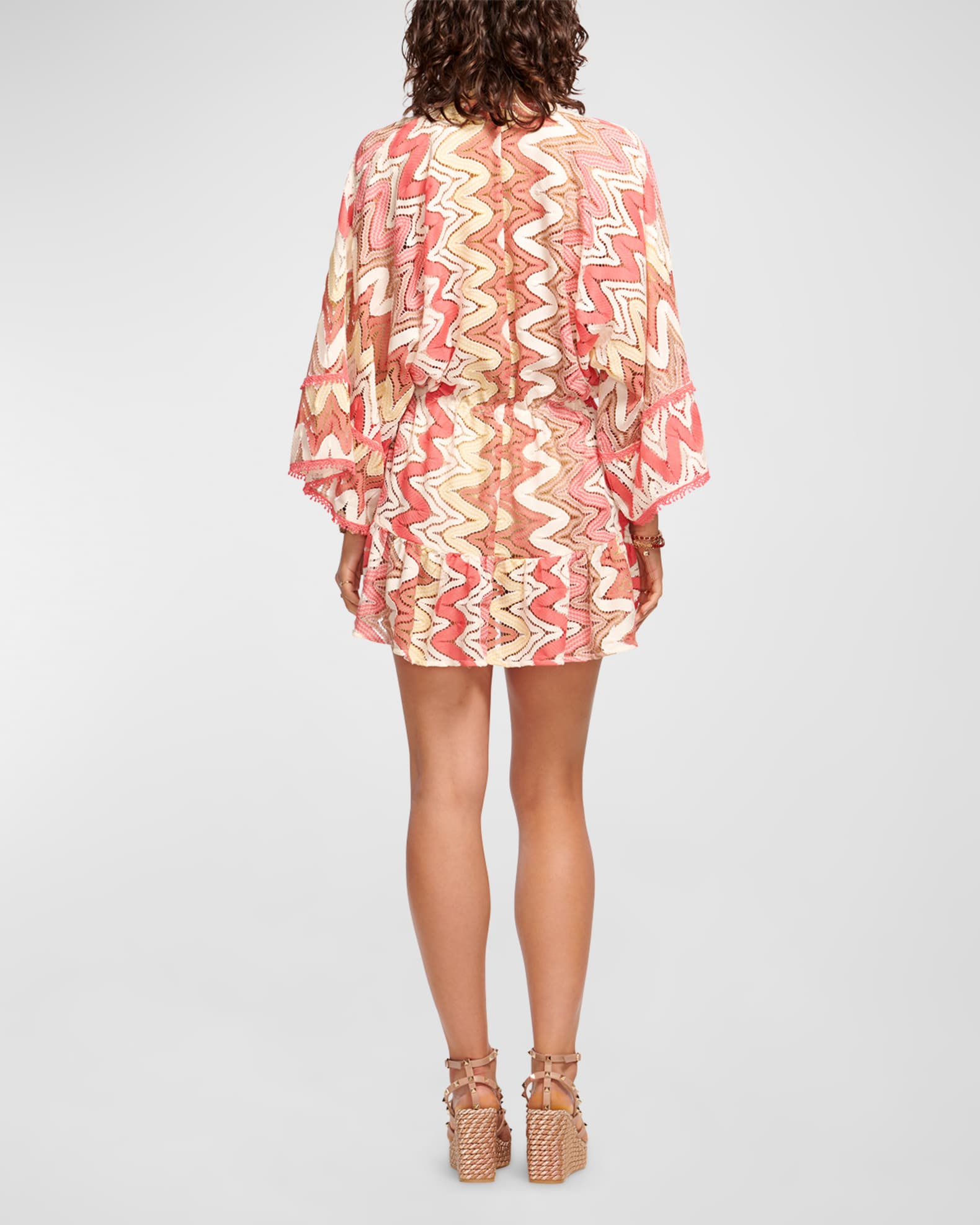 Ramy Brook Nicholette Zig Zag Mini Coverup Dress Neiman Marcus