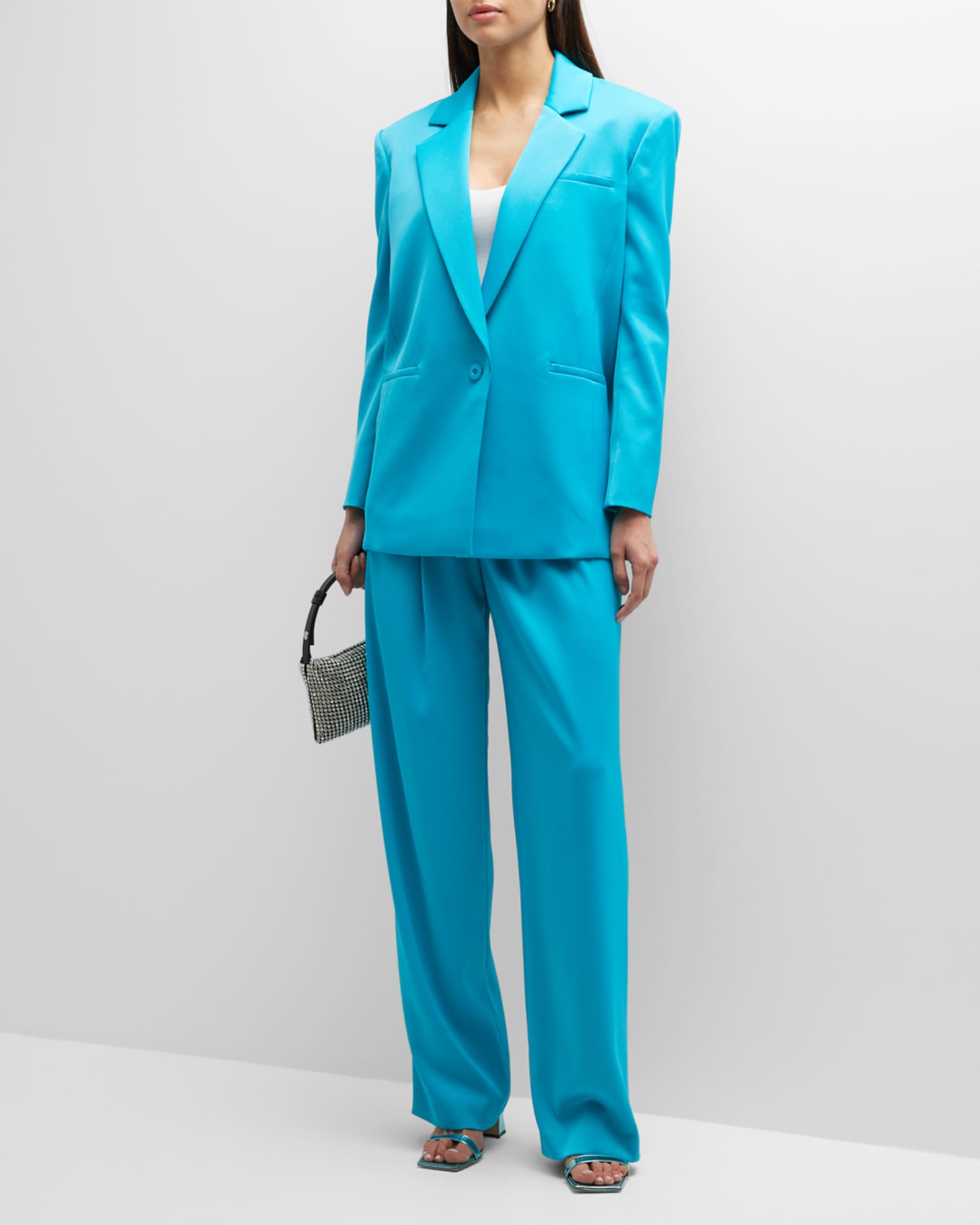 Alice + Olivia Shan Strong Shoulder Blazer | Neiman Marcus