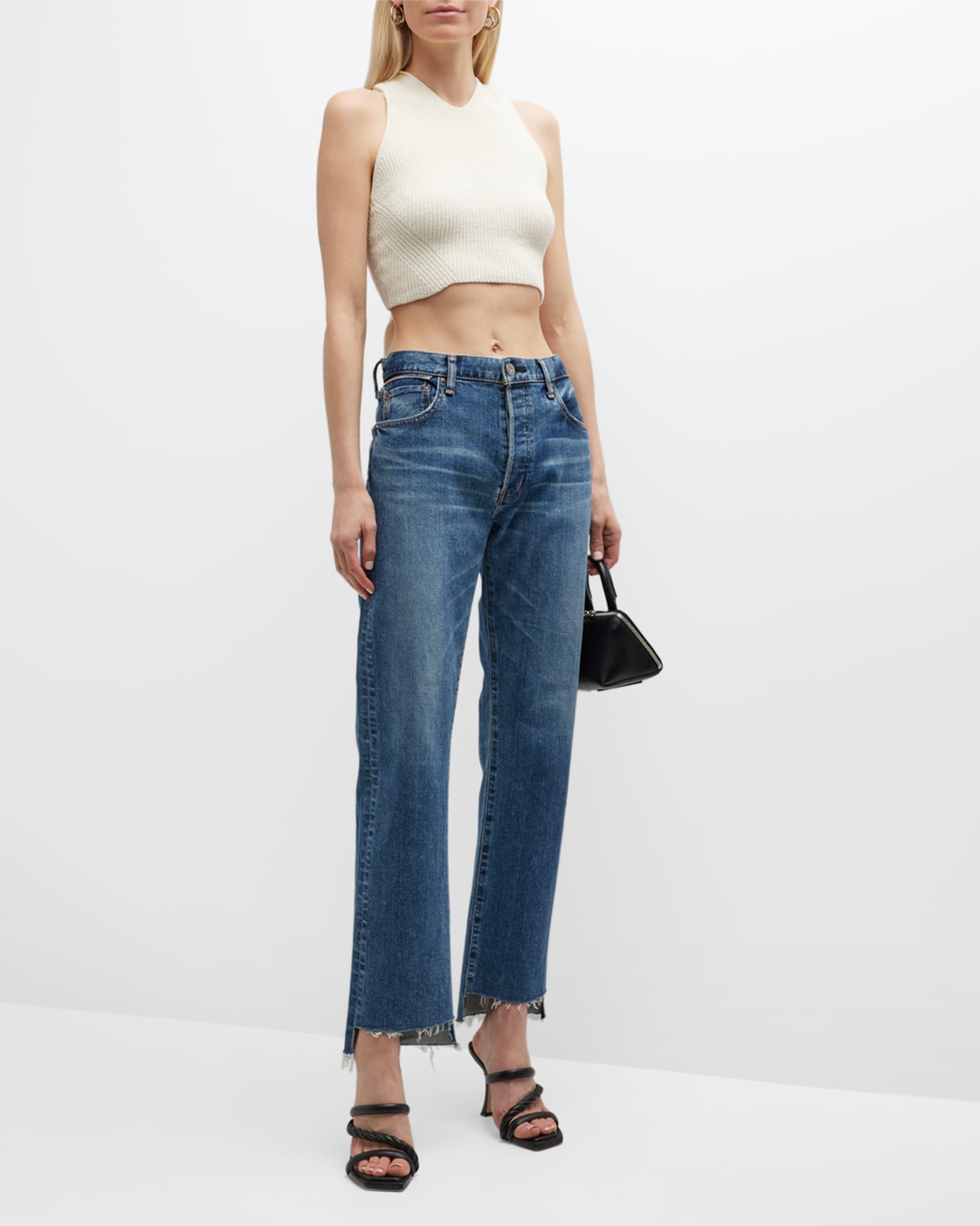 MOUSSY VINTAGE Harris Straight Step Hem Jeans | Neiman Marcus
