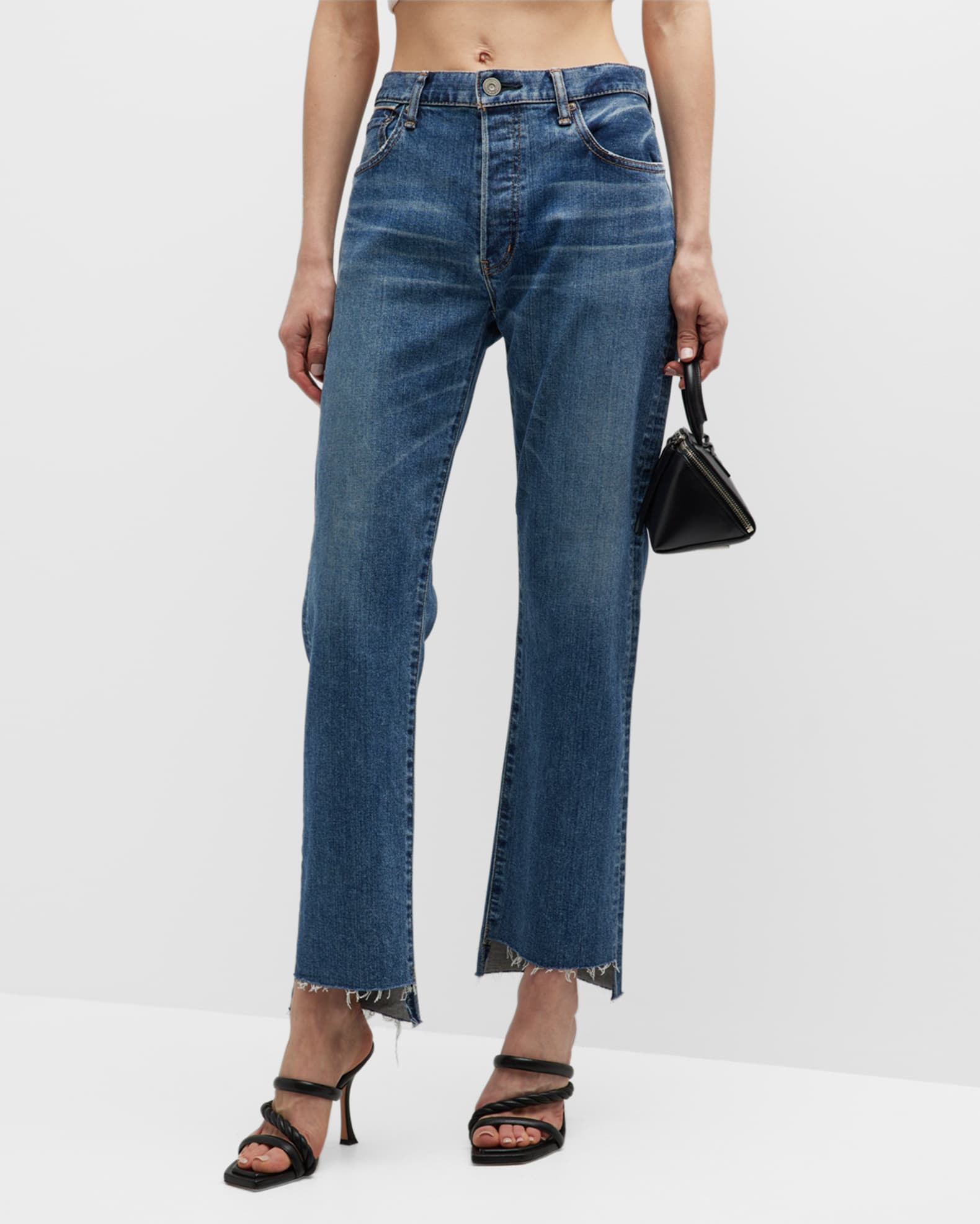 MOUSSY VINTAGE Harris Straight Step Hem Jeans | Neiman Marcus