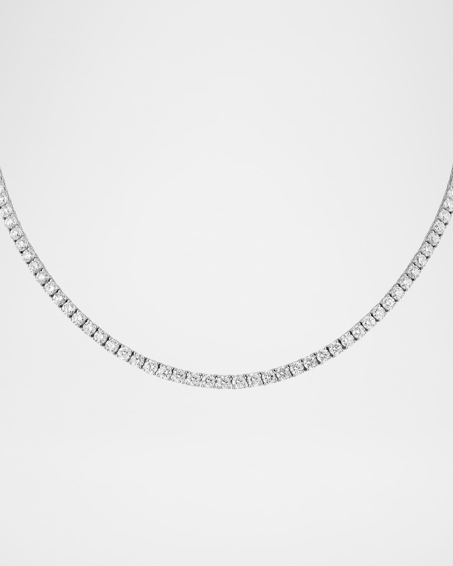 18Y 17" 4 Prong Straight Diamond Necklace | Neiman Marcus