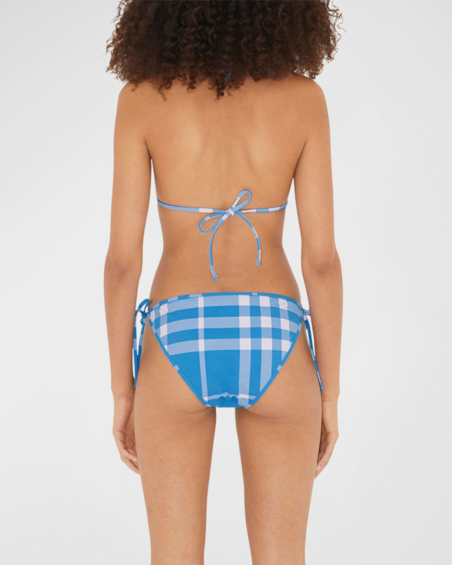 Burberry Cobb Vintage Check Triangle Bikini | Neiman Marcus