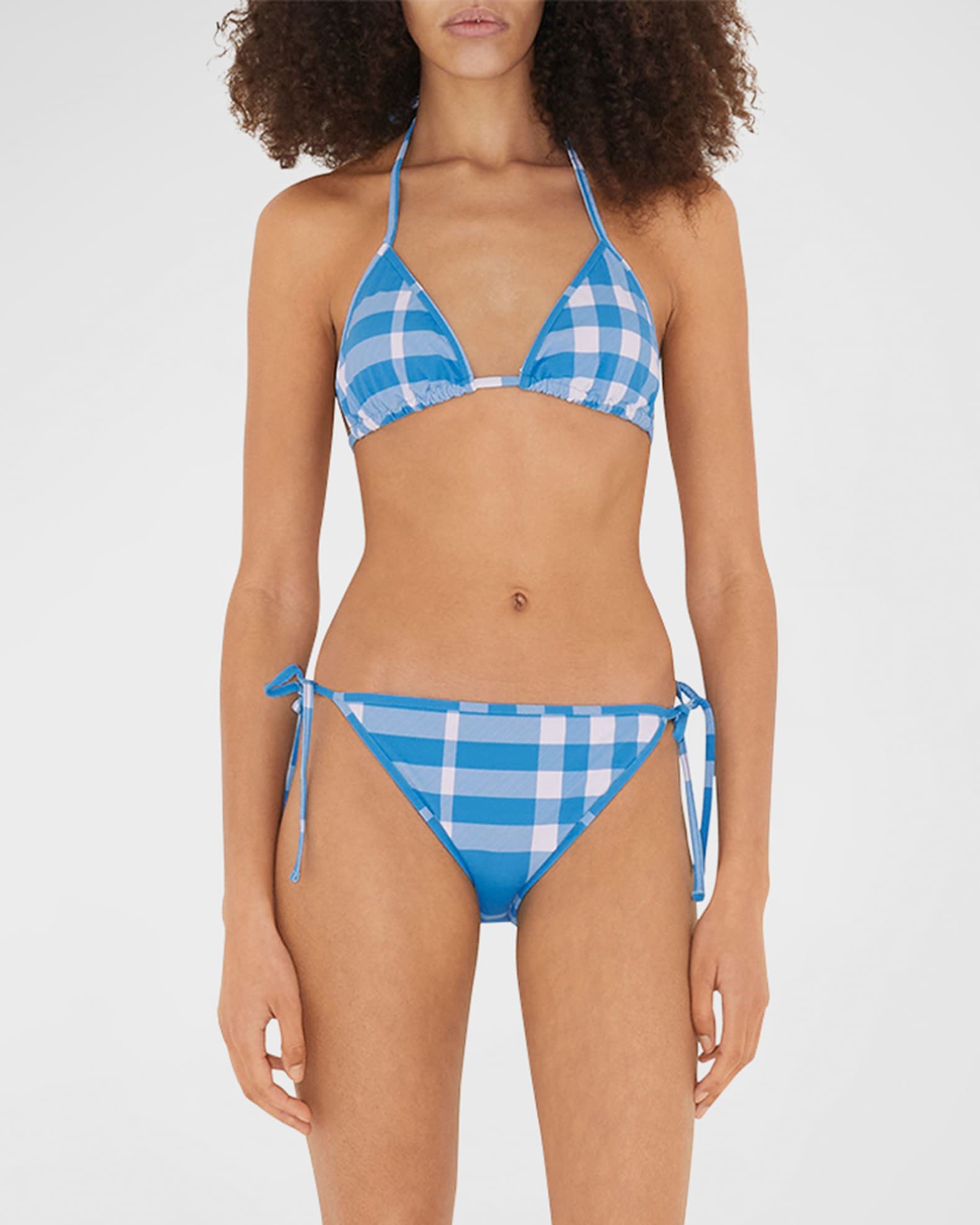 Burberry Cobb Vintage Check Triangle Bikini | Neiman Marcus