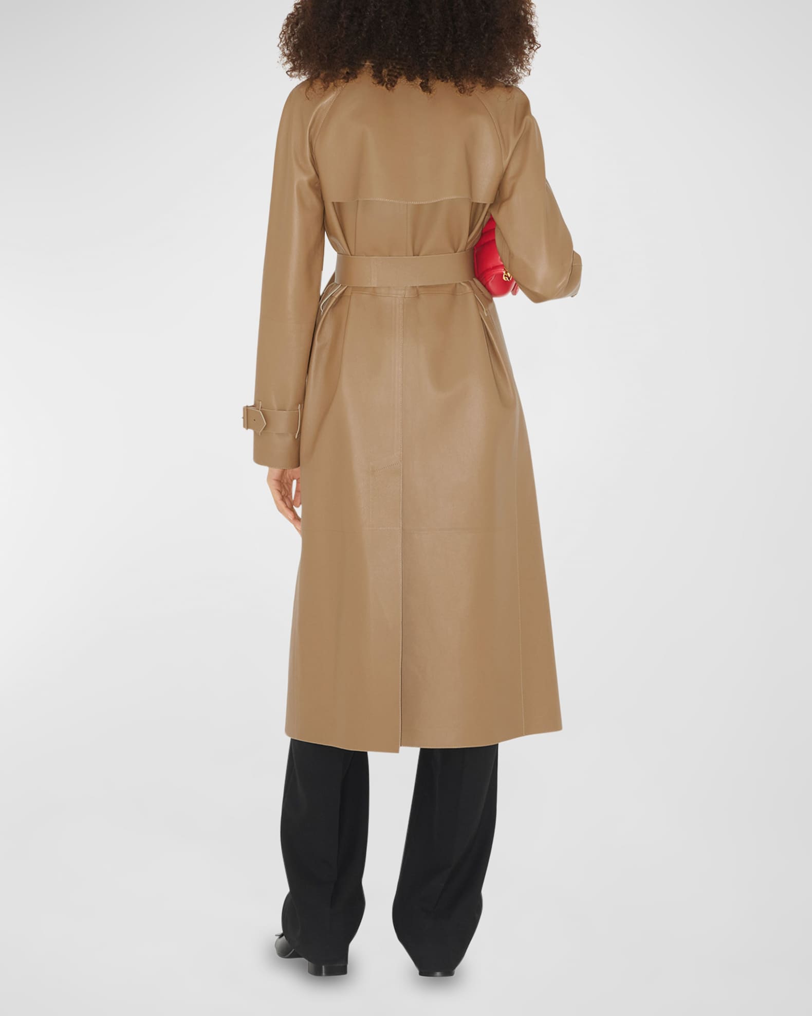 Burberry Waterloo Leather Trench Coat | Neiman Marcus
