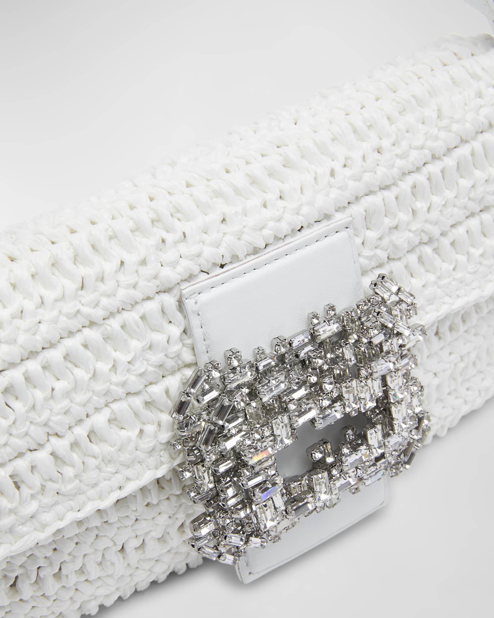 Gedebe Habibi Embellished Crochet Raffia Shoulder Bag | Neiman Marcus