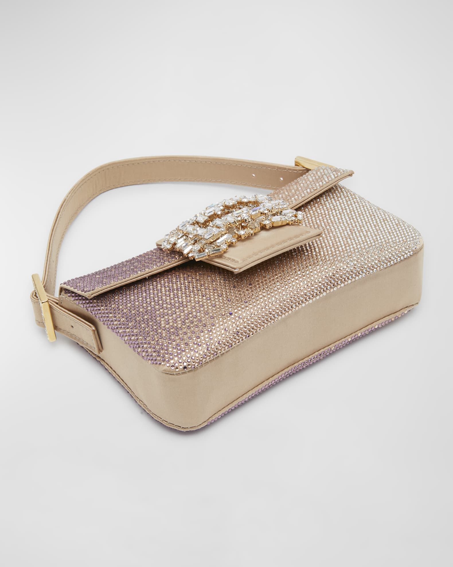 Gedebe Habibi Small Crystal Degrade Shoulder Bag | Neiman Marcus
