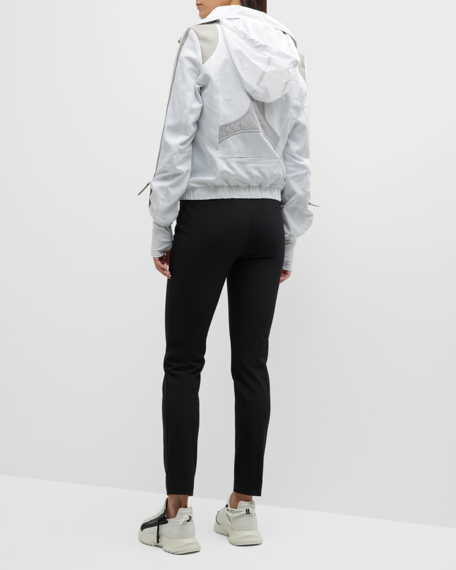 Blanc Noir Funnel-Neck Jacket | Neiman Marcus