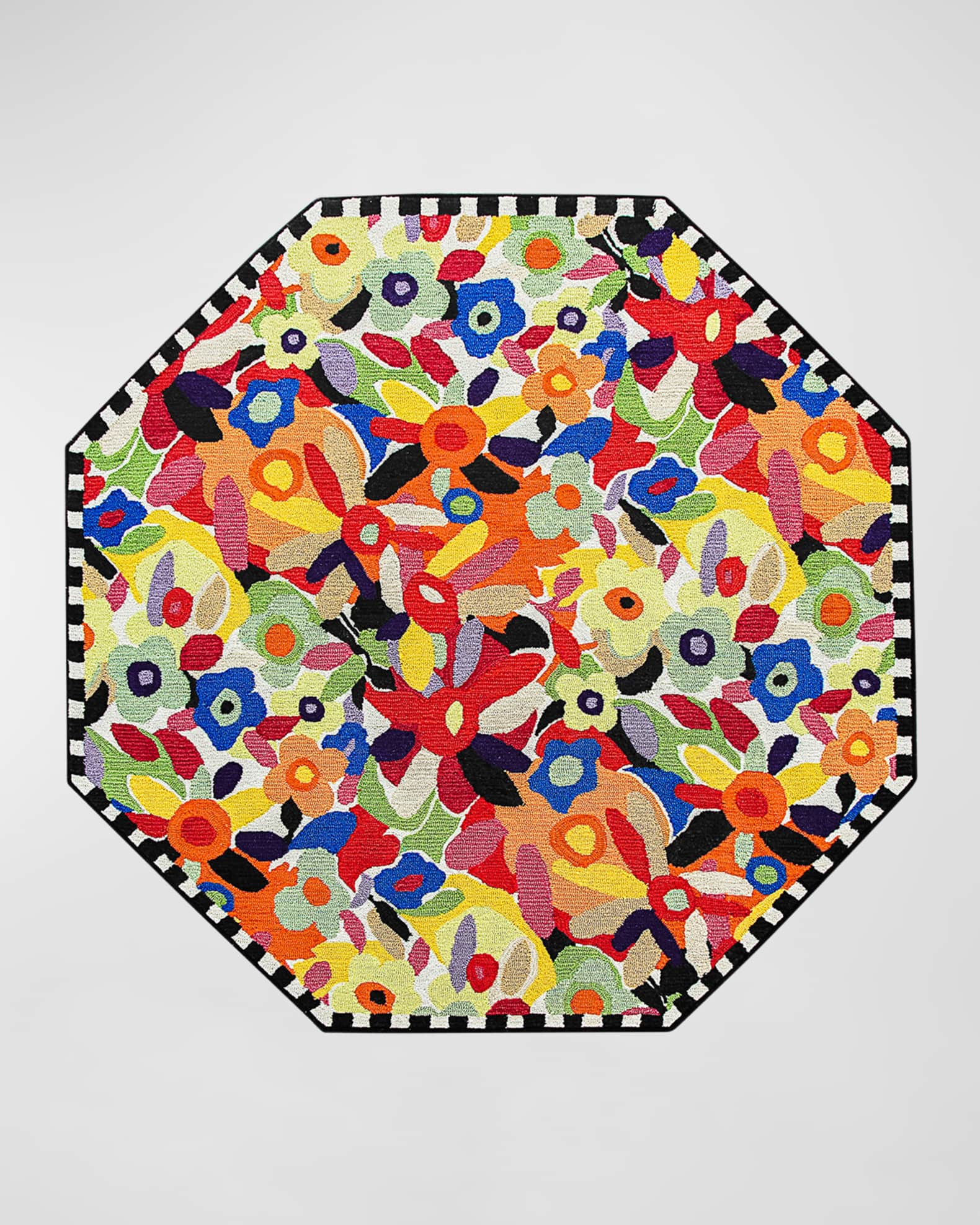 MacKenzie-Childs Avant Garden Outdoor Rug, 6' Octagon | Neiman Marcus