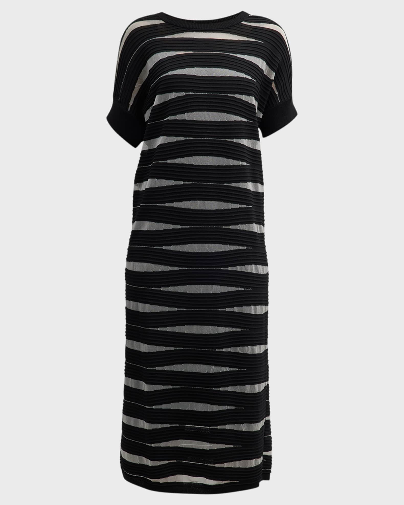 Misook Abstract Stripe Knit Maxi Dress | Neiman Marcus