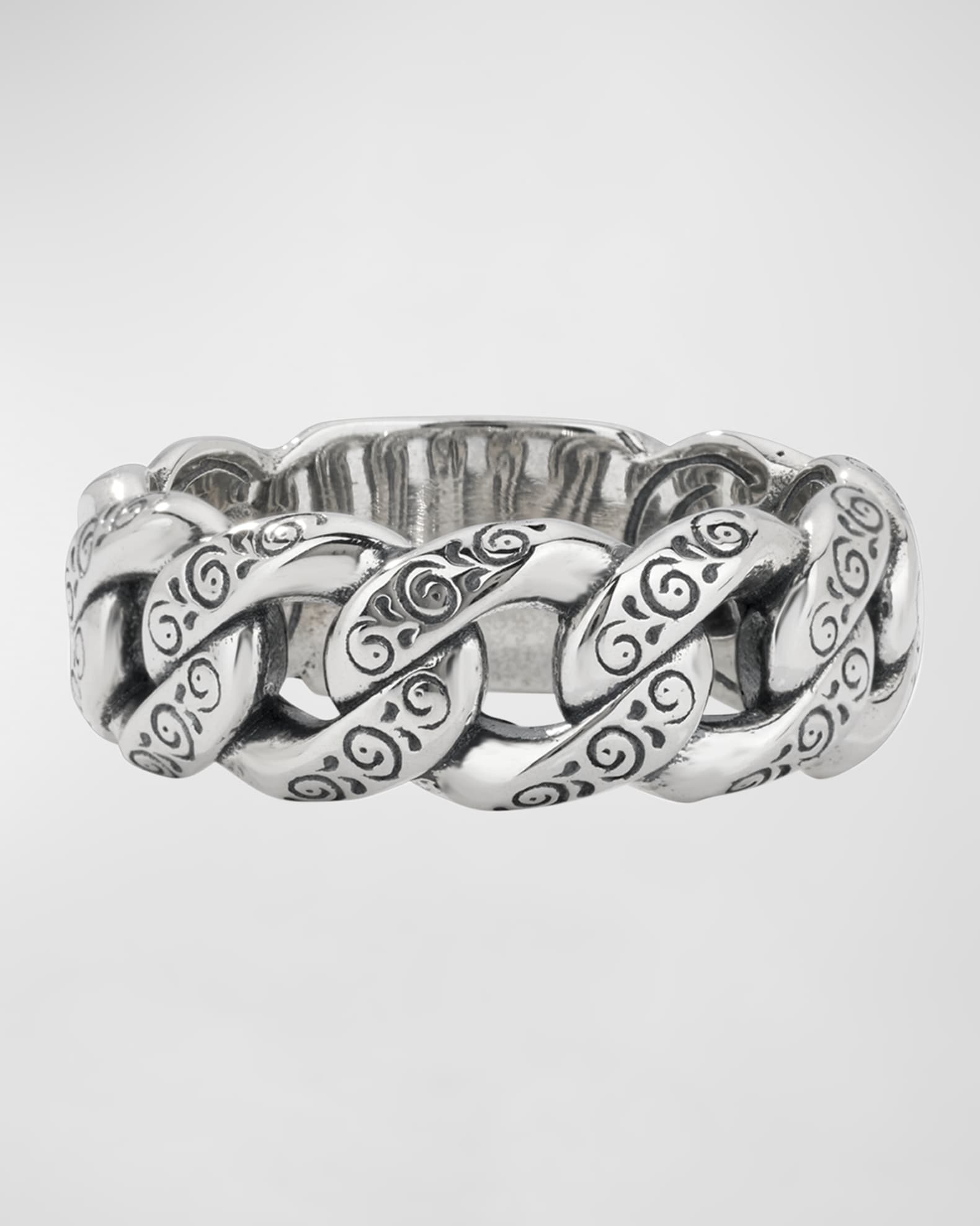 Konstantino Men's Sterling Silver Link Band Ring | Neiman Marcus