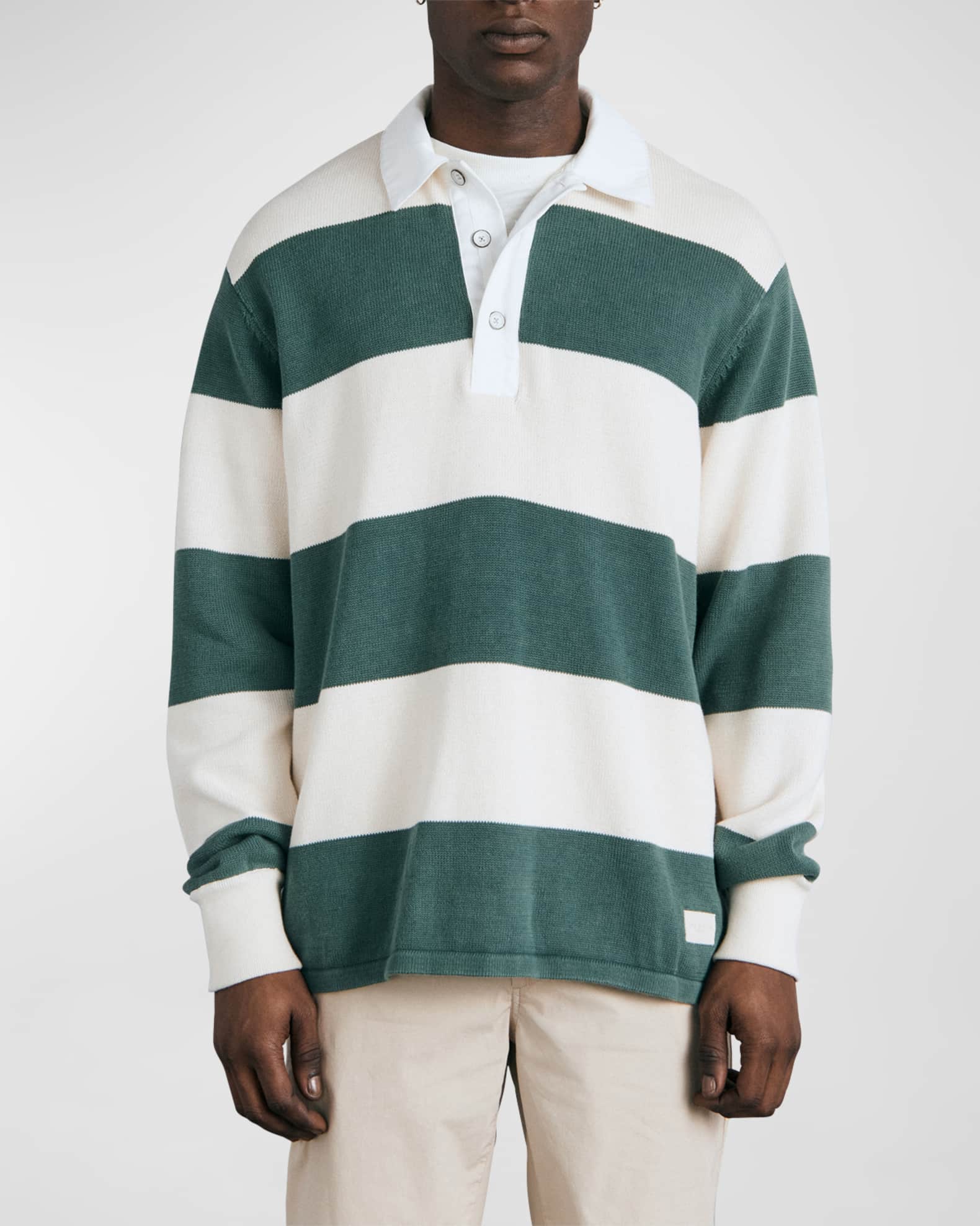 Rag & Bone Men's Eton Striped Knit Rugby Shirt | Neiman Marcus