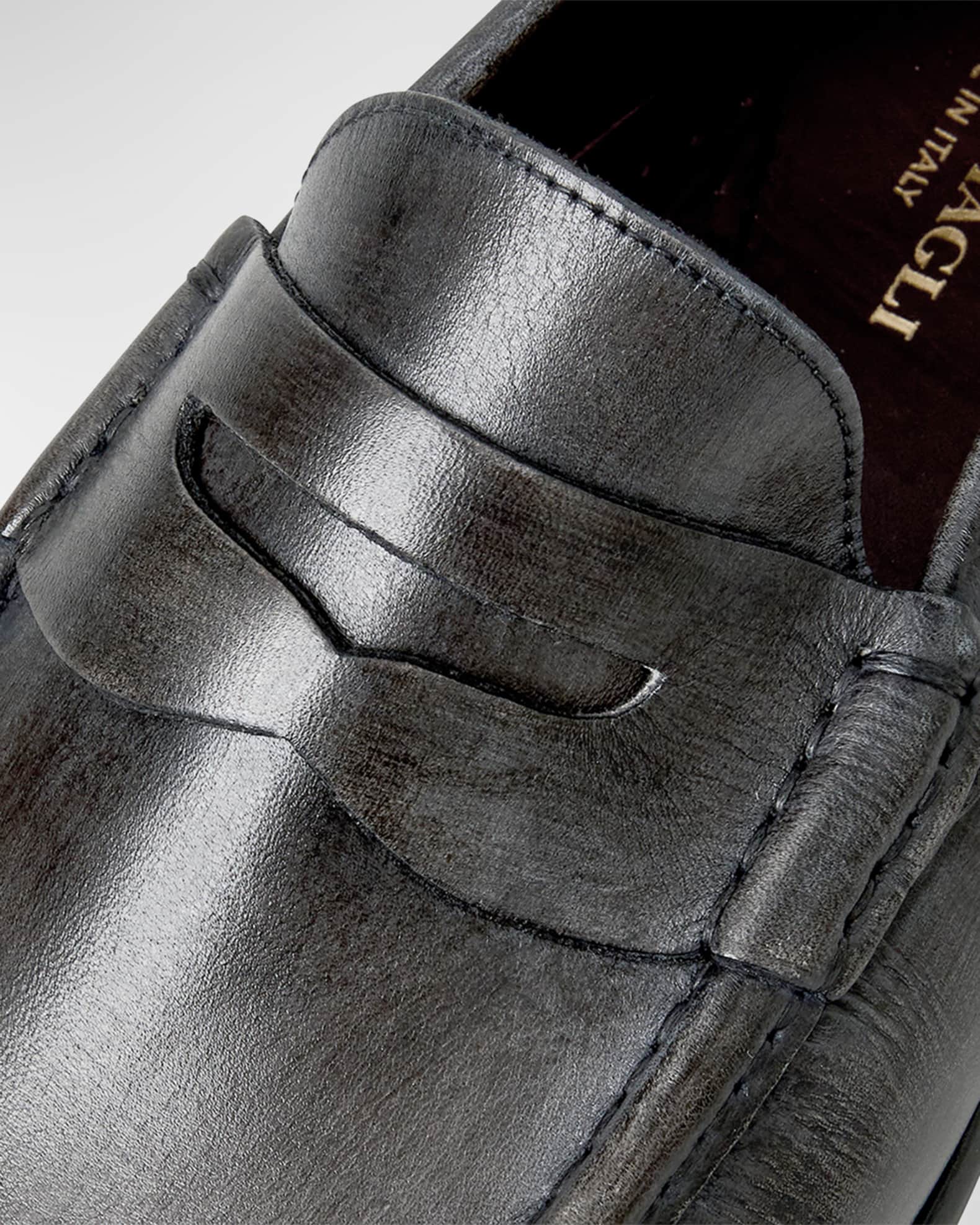 Bruno Magli Men's Tonio Leather Moccasin Penny Loafers | Neiman Marcus