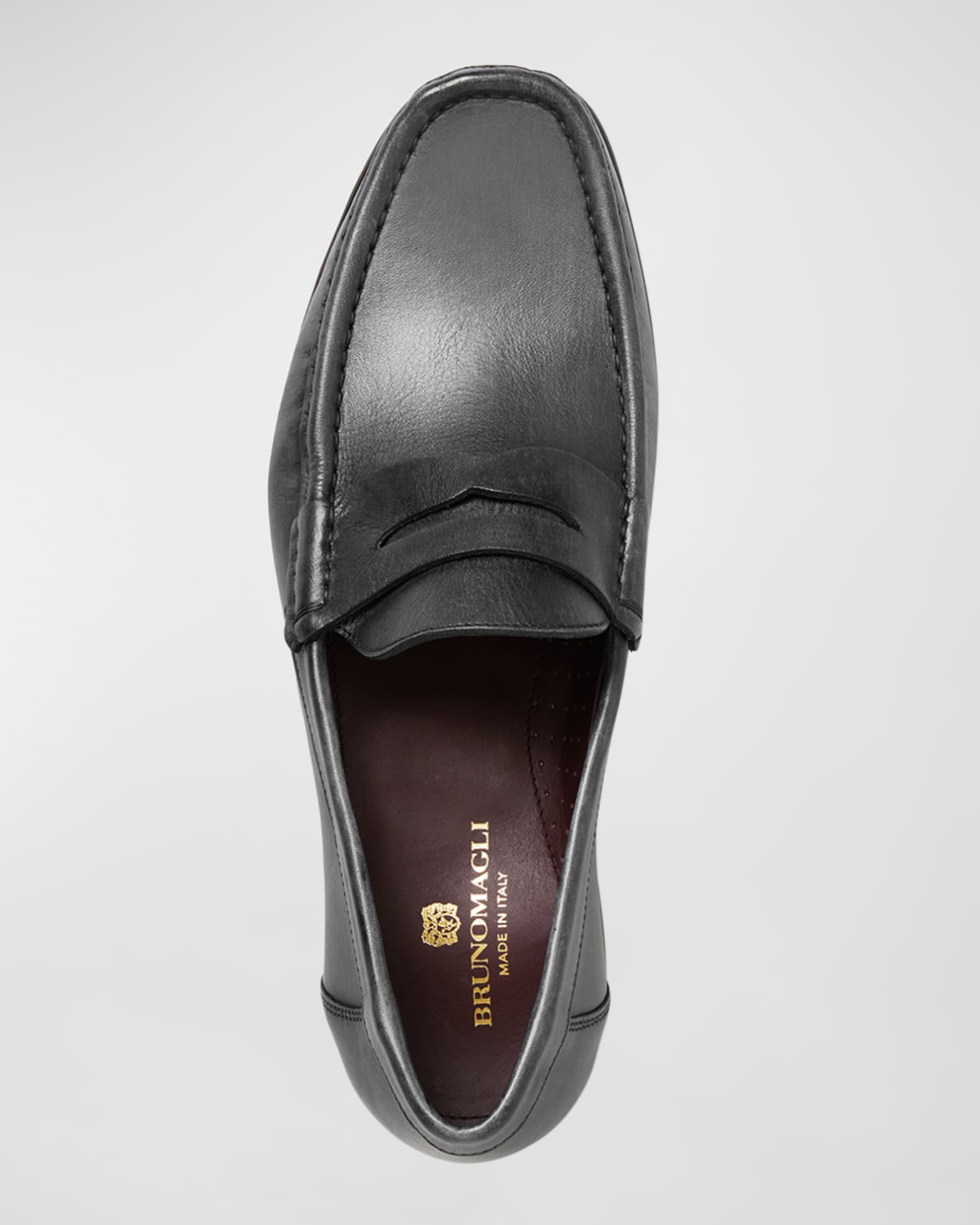 Bruno Magli Men's Tonio Leather Moccasin Penny Loafers | Neiman Marcus