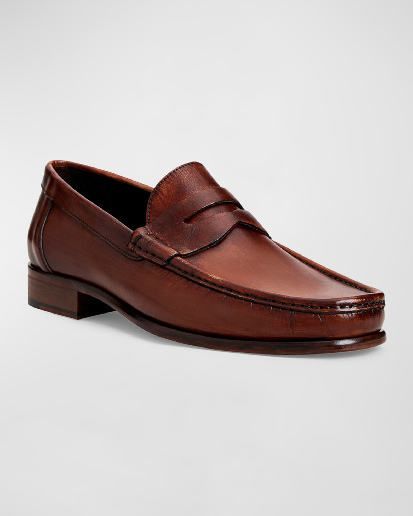 Bruno Magli Men's Tonio Leather Moccasin Penny Loafers | Neiman Marcus