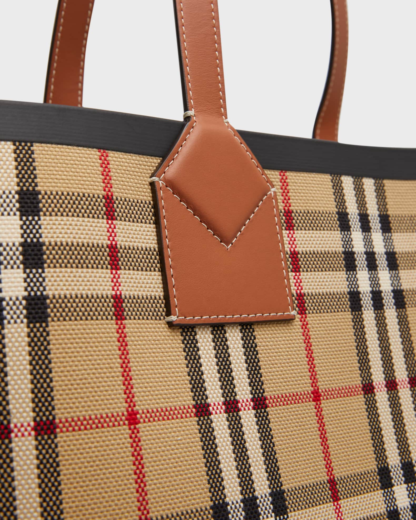 Burberry Heritage Medium Check Tote Bag | Neiman Marcus