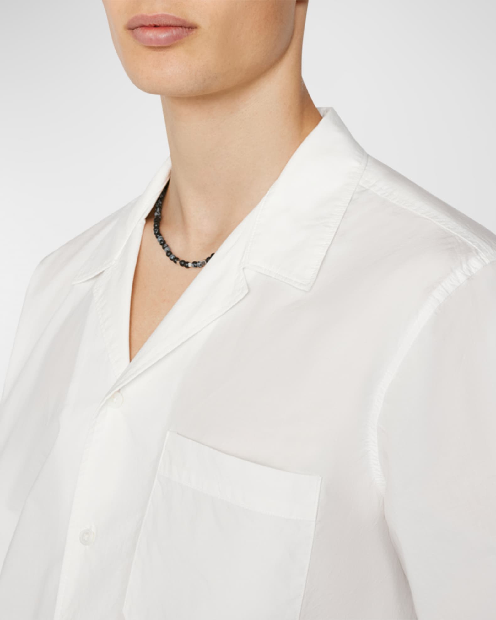 FRAME Men's Cotton Camp Shirt | Neiman Marcus