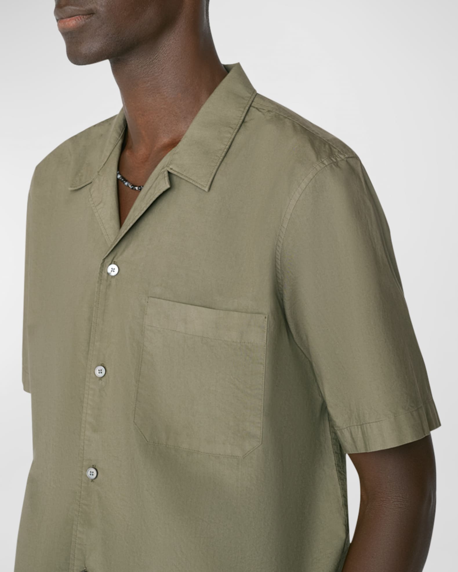 FRAME Men's Cotton Camp Shirt | Neiman Marcus