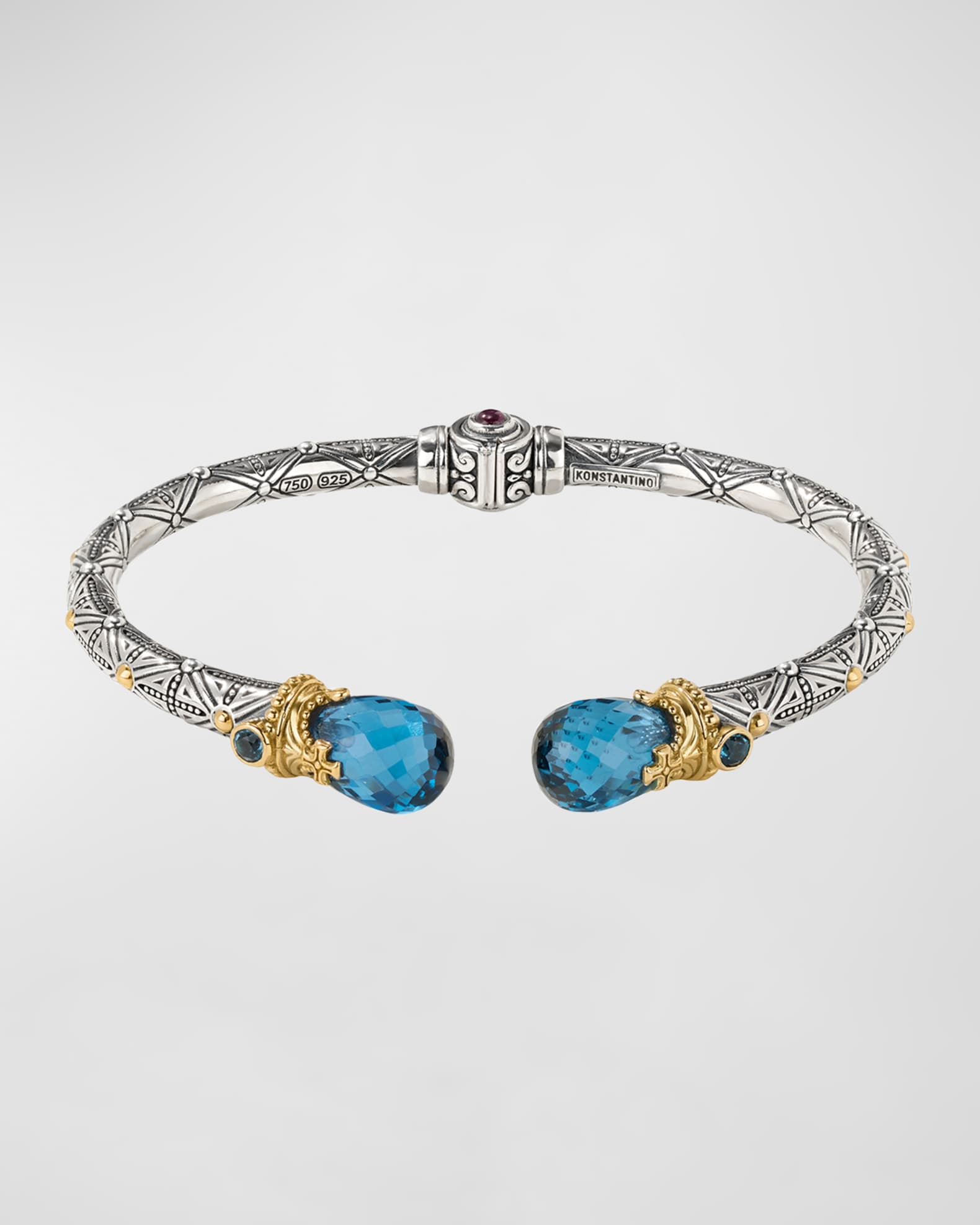 Konstantino 18k Gold Blue Spinel Bracelet | Neiman Marcus