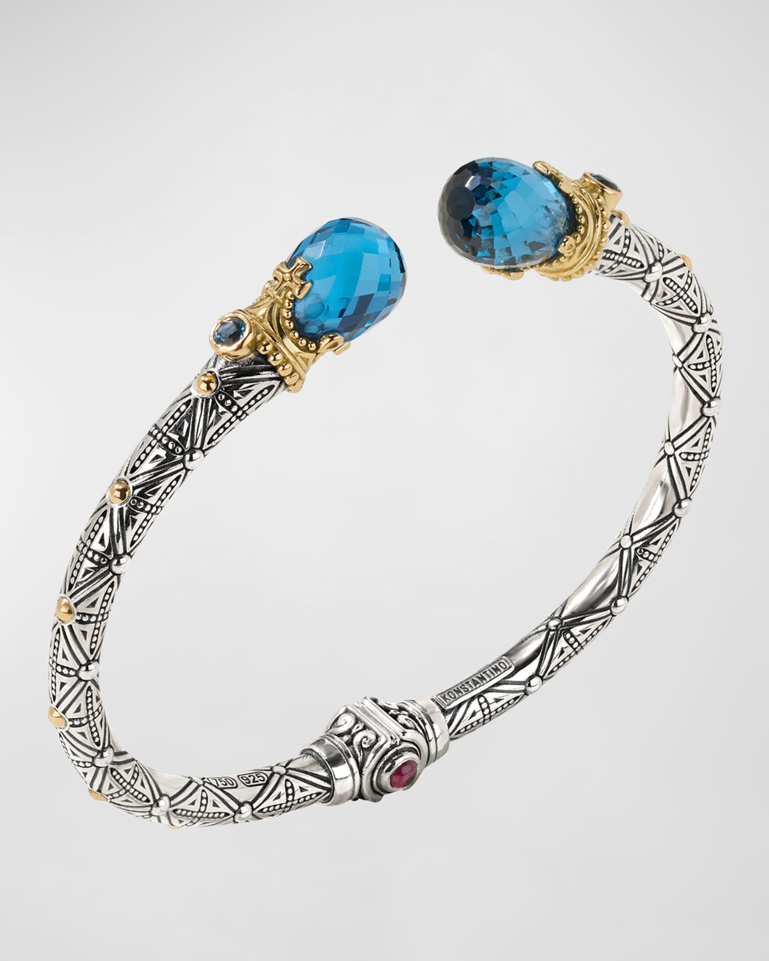 Konstantino 18k Gold Blue Spinel Bracelet | Neiman Marcus