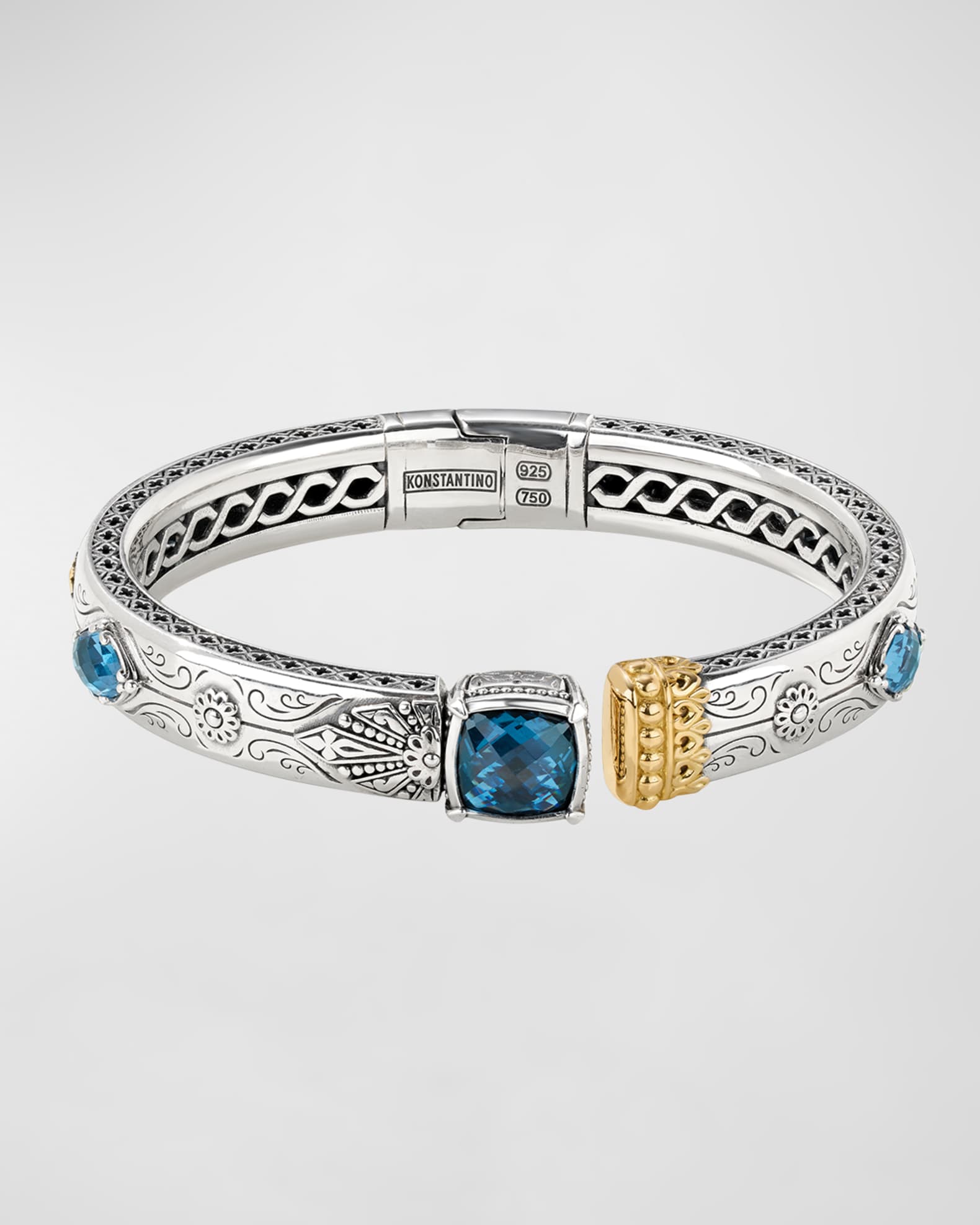 Konstantino 18k Gold Blue Spinel Bracelet | Neiman Marcus