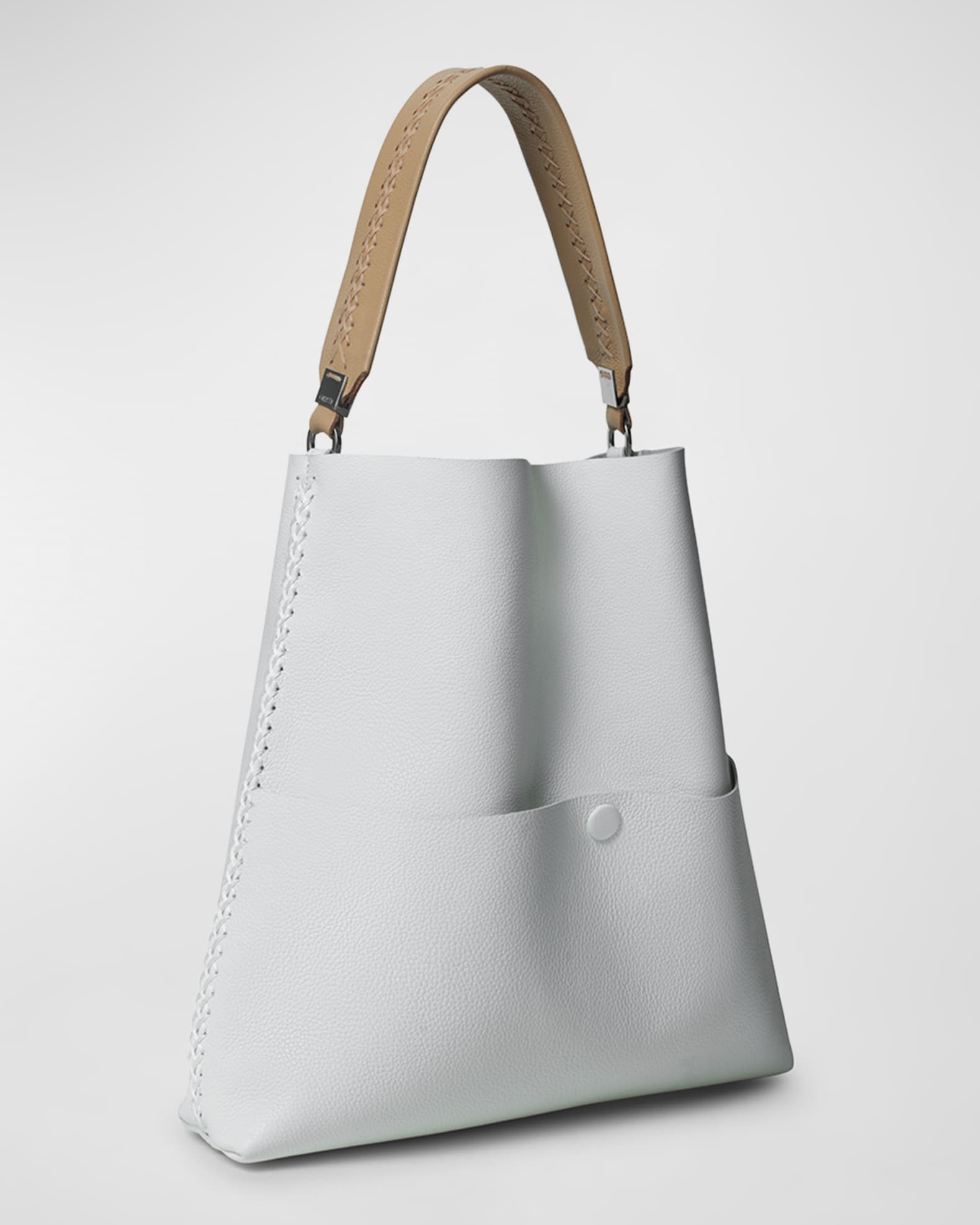 Callista Slim Medium Leather Tote Bag | Neiman Marcus