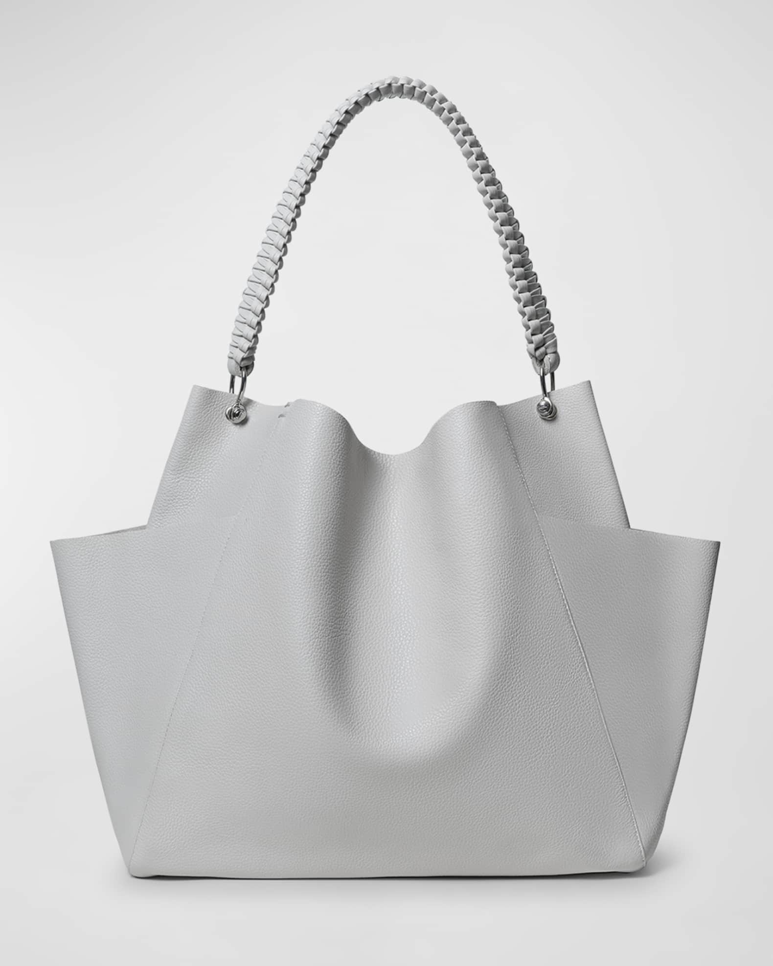 Callista Grained Leather Shoulder Bag | Neiman Marcus