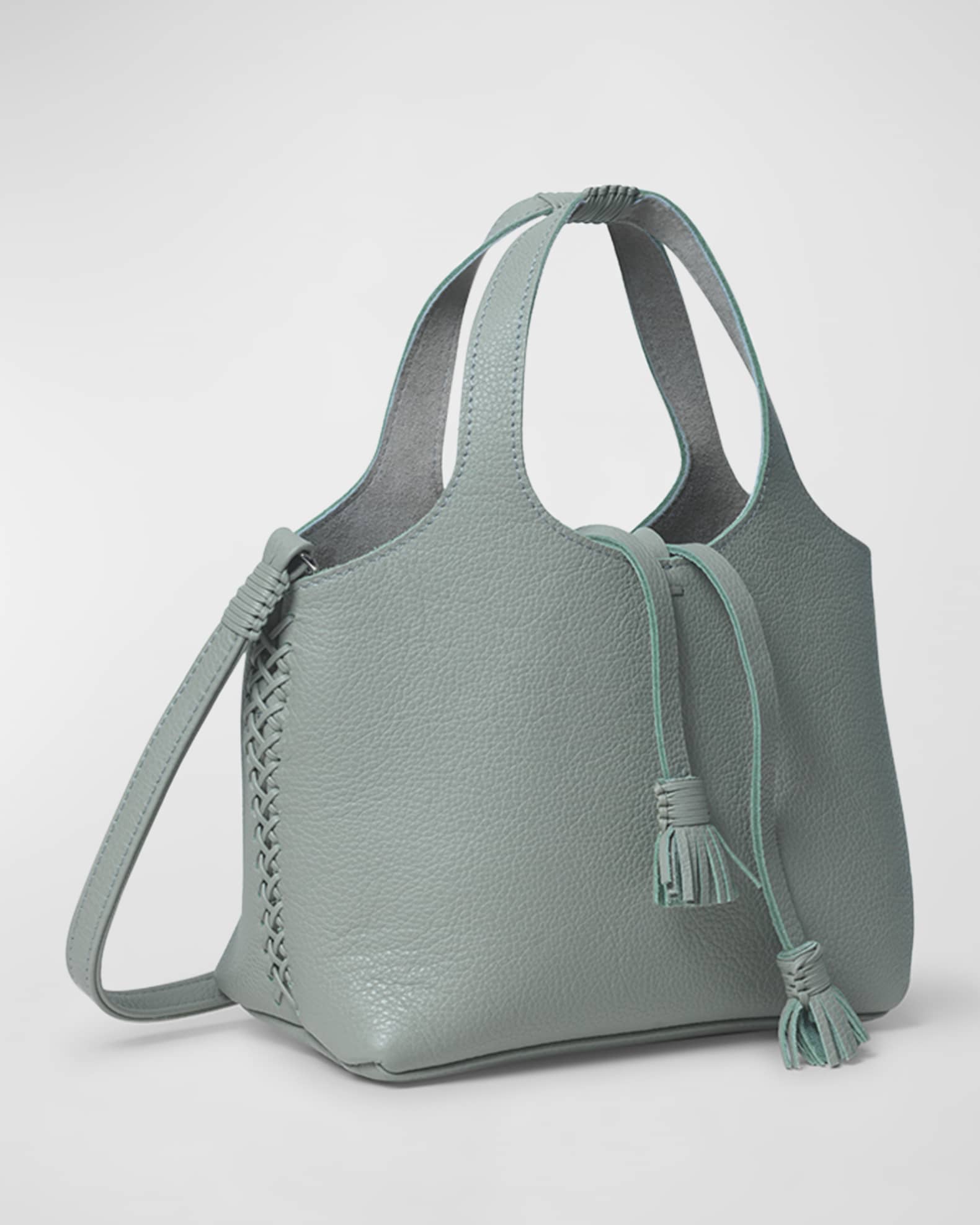 Callista City Mini Grained Leather Top-Handle Bag | Neiman Marcus