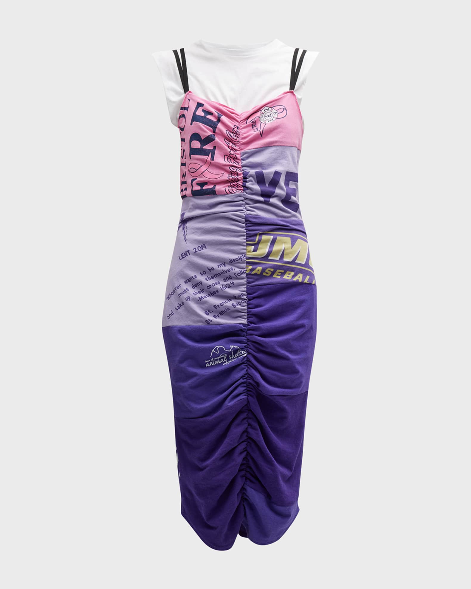 Rentrayage First Look Patchwork Ruched Midi Dress - Limited Edition ...