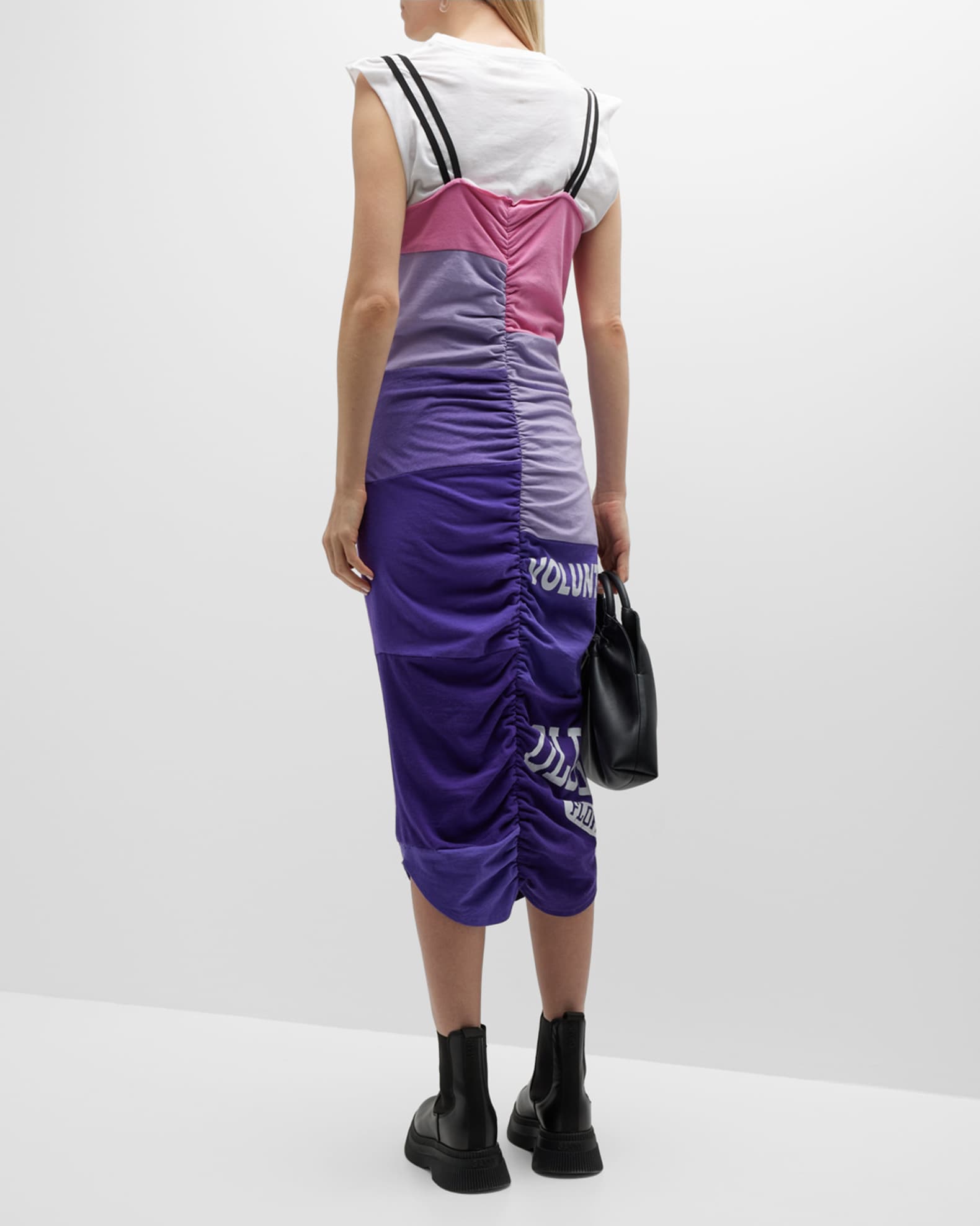 Rentrayage First Look Patchwork Ruched Midi Dress - Limited Edition ...