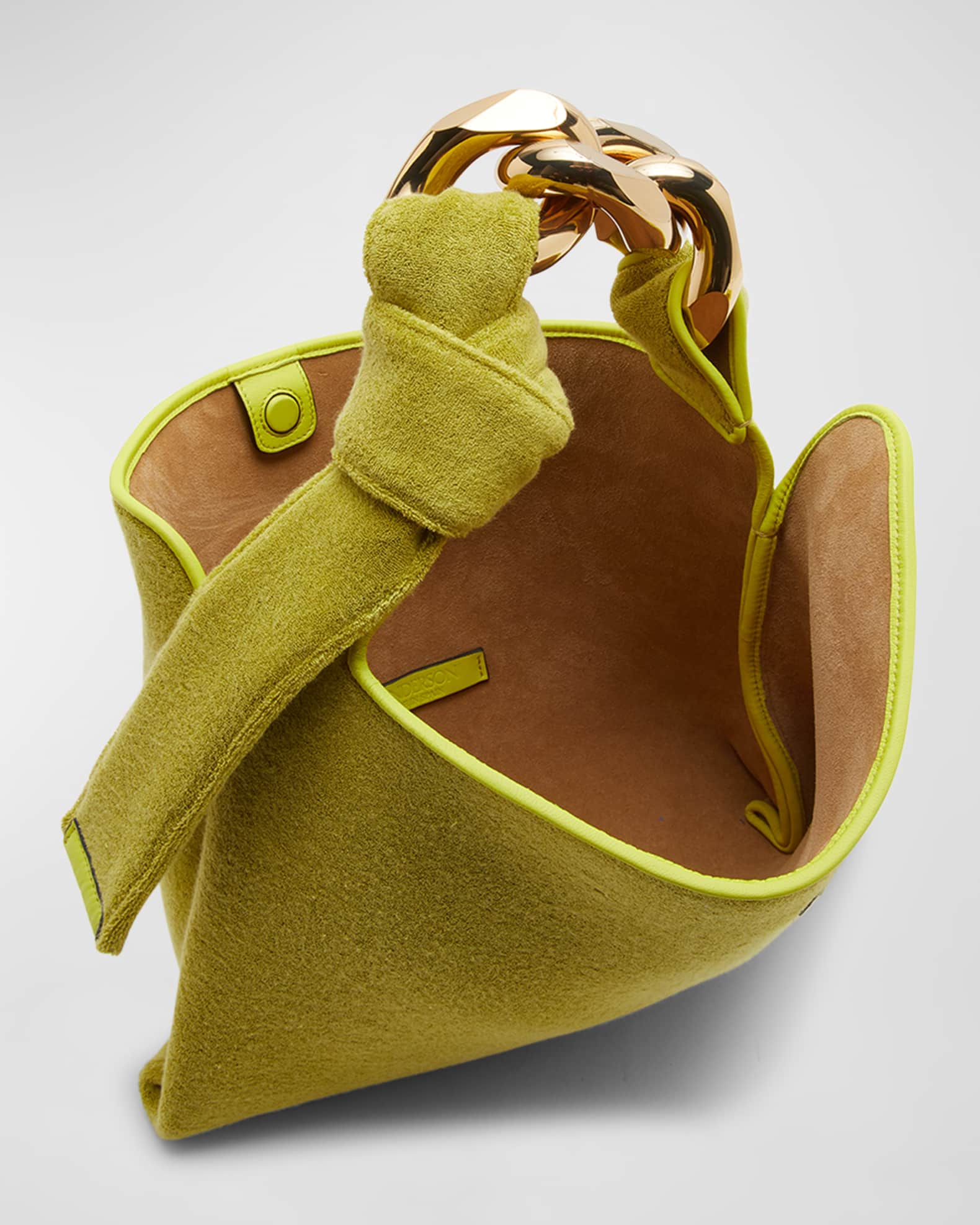 JW Anderson Small Terry Towel Chain Hobo Bag | Neiman Marcus