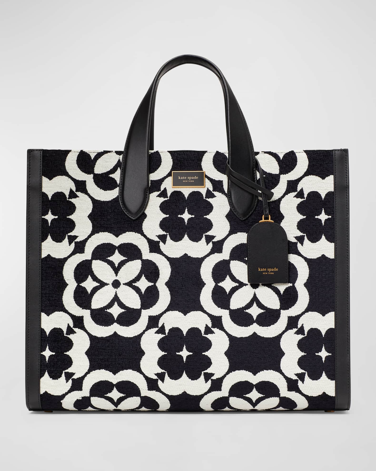 kate spade new york manhattan large spade flower monogram tote bag ...