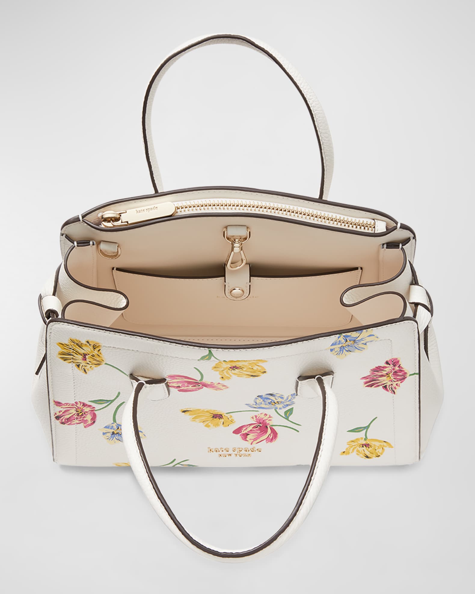 kate spade new york knott medium tulip toss-embossed satchel bag ...