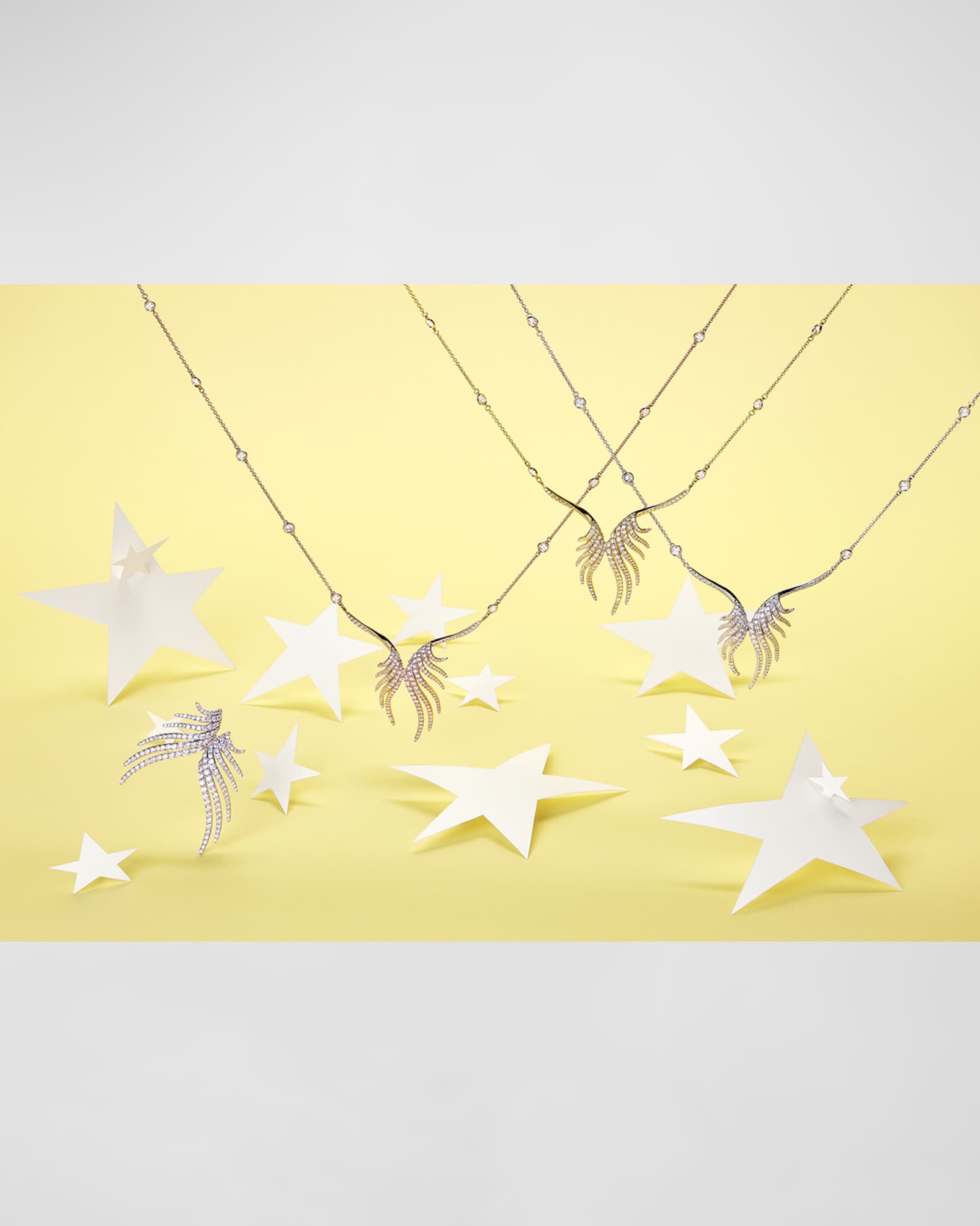 Krisonia Pave Diamond Wing Pendant Necklace in 18K Yellow Gold | Neiman ...