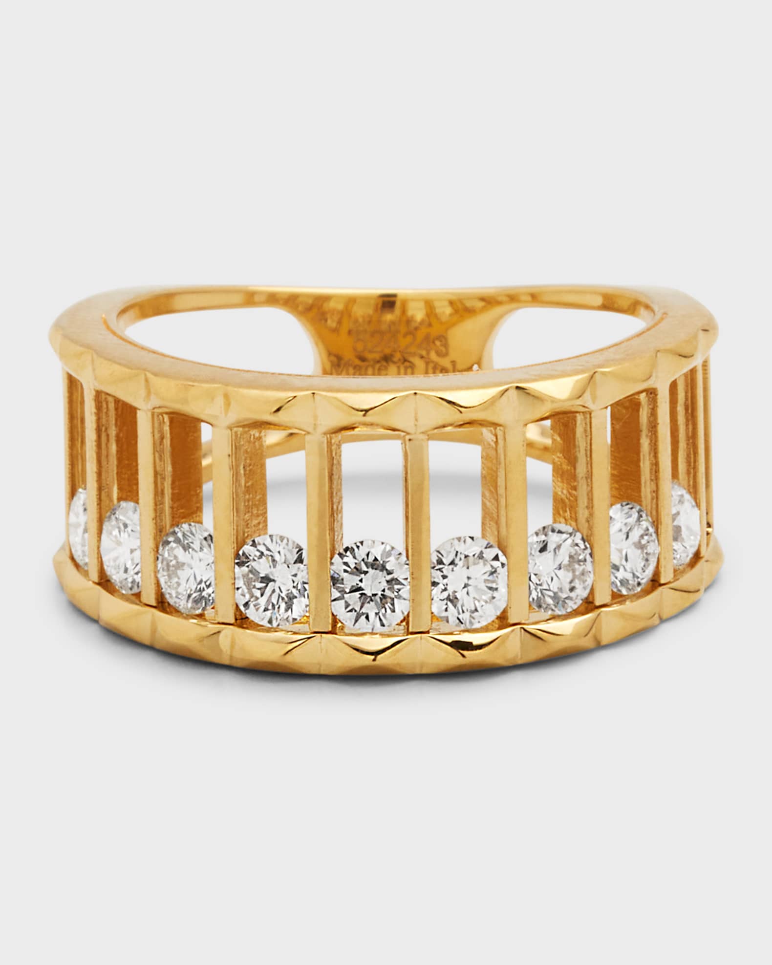 Staurino 18K Yellow Gold Allegra Moving Diamond Ring | Neiman Marcus