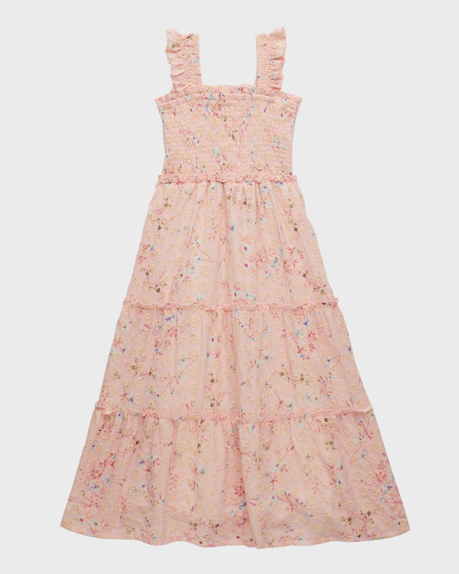 Girl's Floral Eyelet Dress | Neiman Marcus