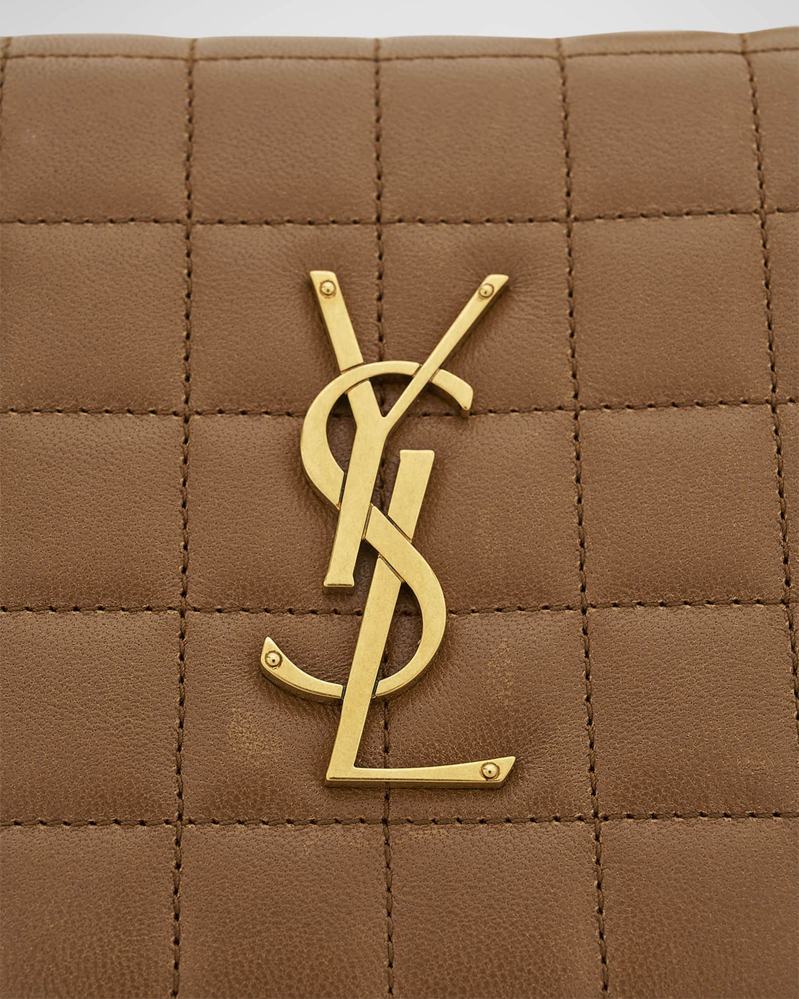 Saint Laurent Cassandre YSL Wallet on Chain in Quilted Smooth Leather ...