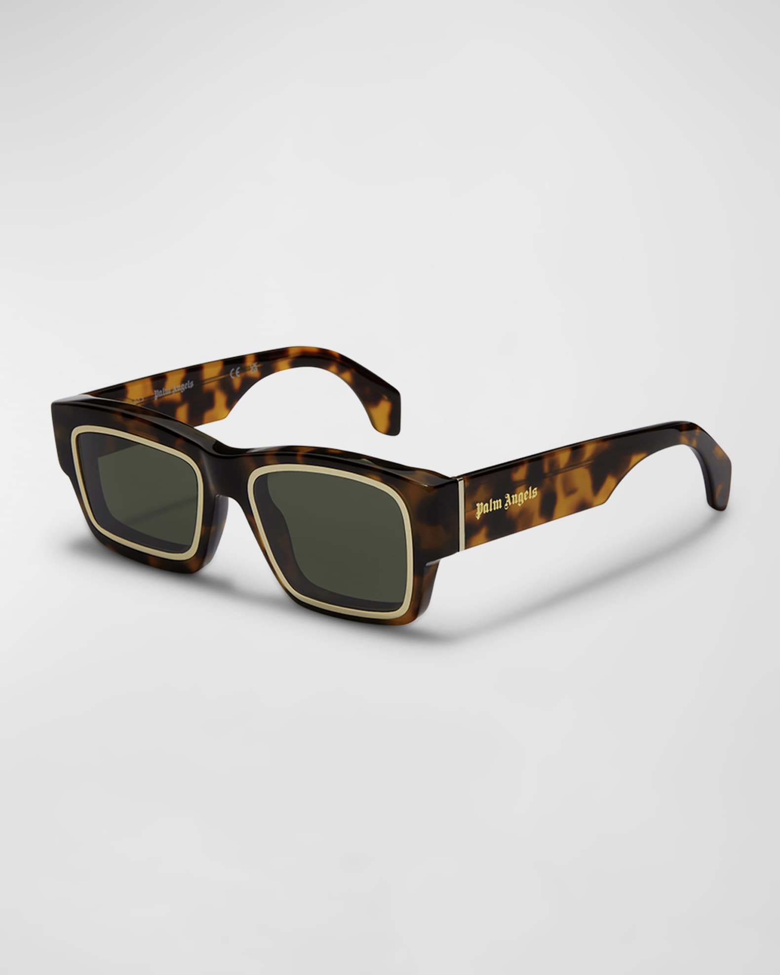 Palm Angels Raymond Havana Square Acetate Sunglasses | Neiman Marcus