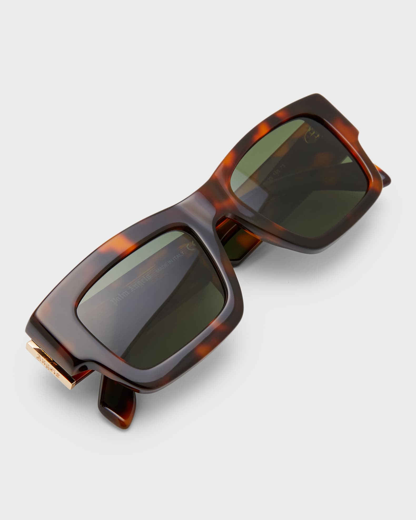 Palm Angels Murray Square Havana Acetate Sunglasses | Neiman Marcus
