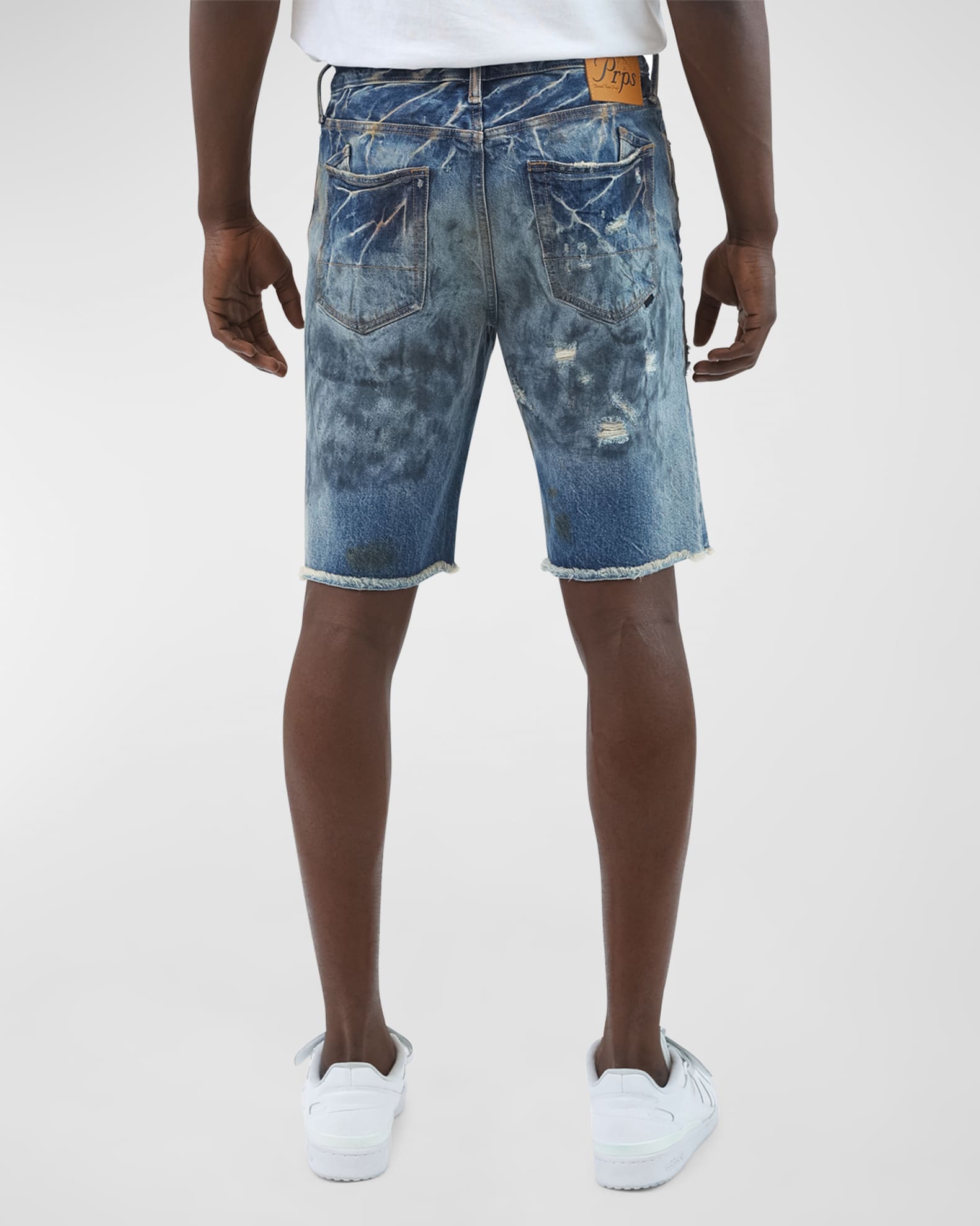 PRPS Men's Aim Destroyed Denim Shorts | Neiman Marcus