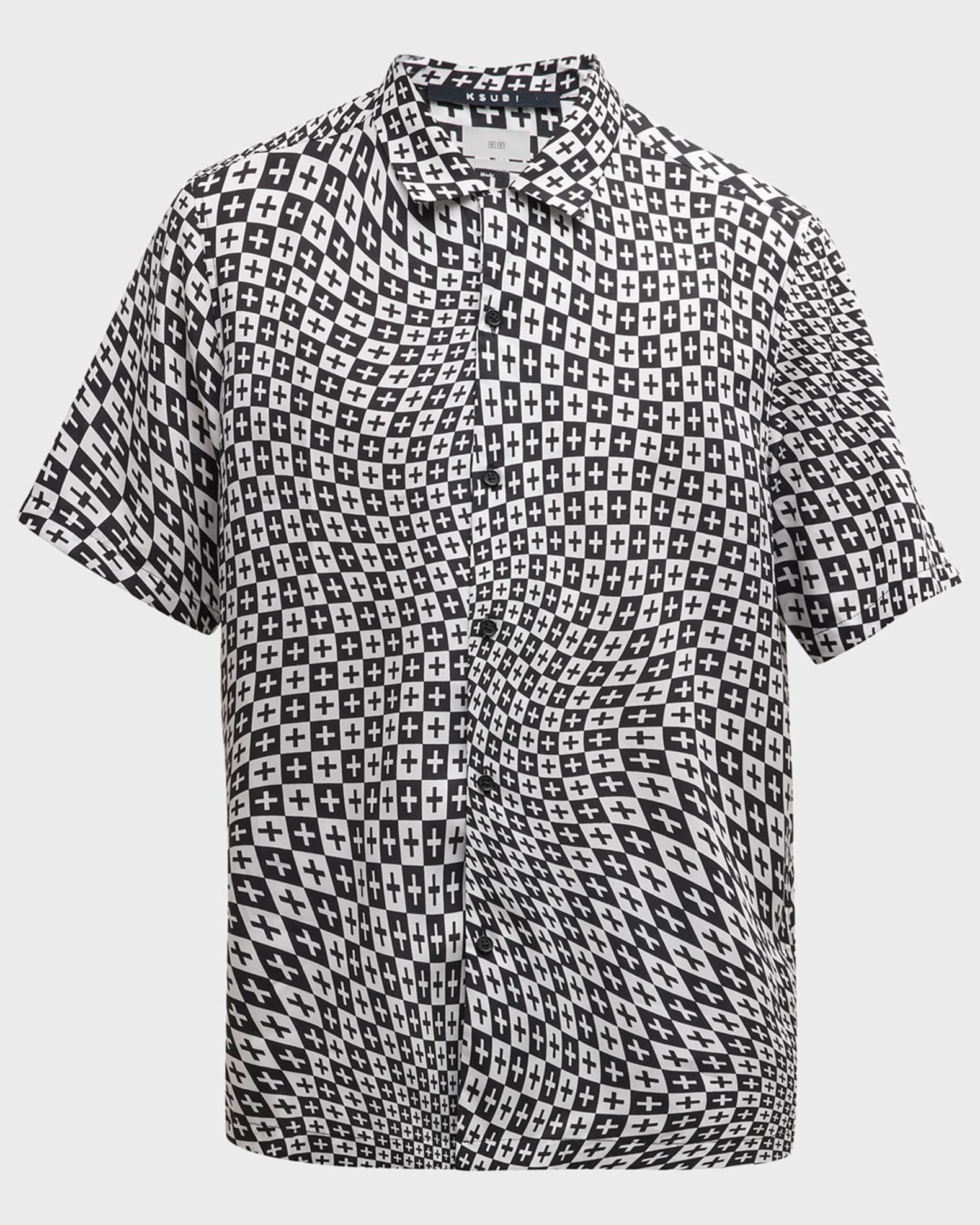 Ksubi Men's Check Out Tencel Camp Shirt | Neiman Marcus