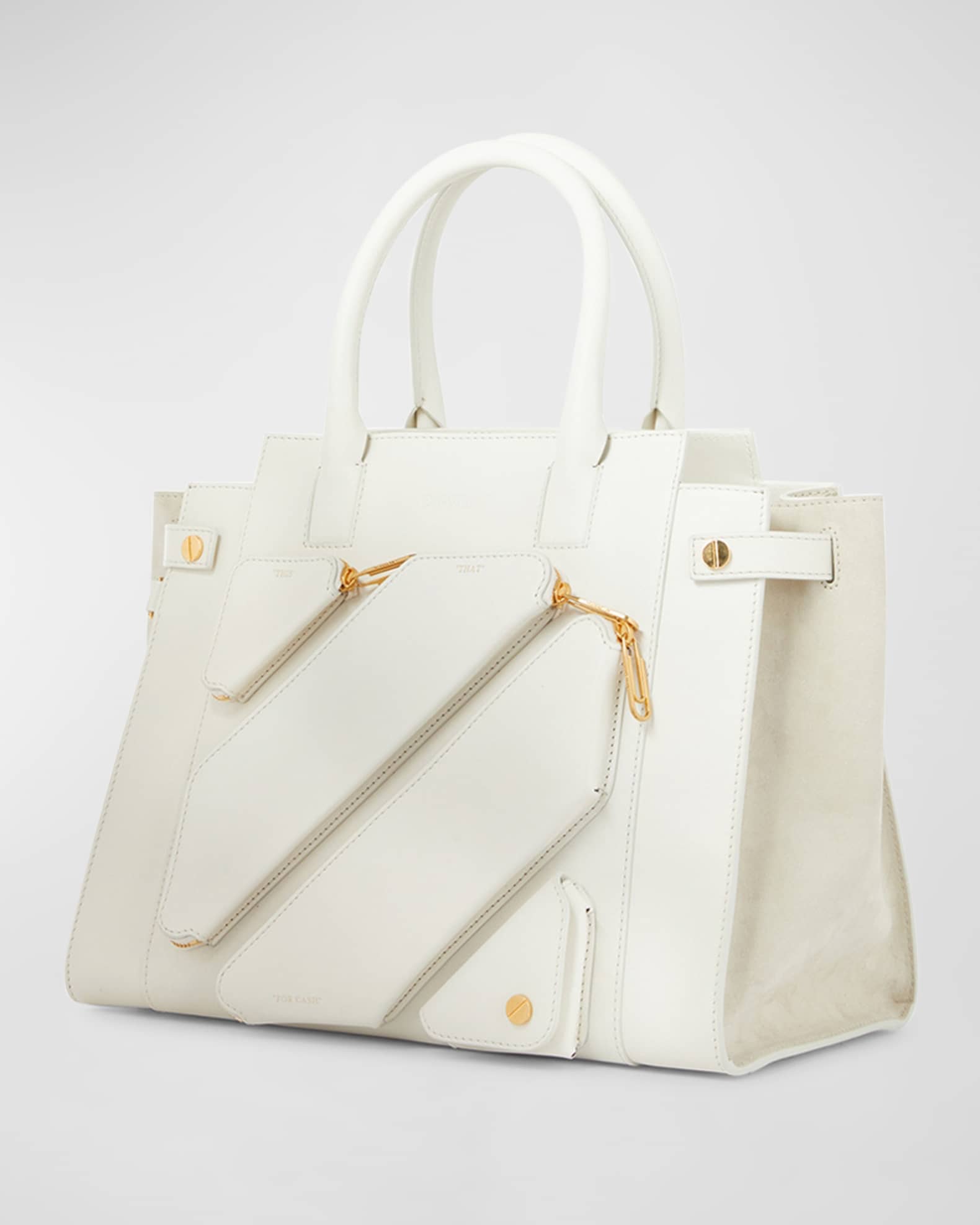 Off-White City Large Leather Tote Bag | Neiman Marcus