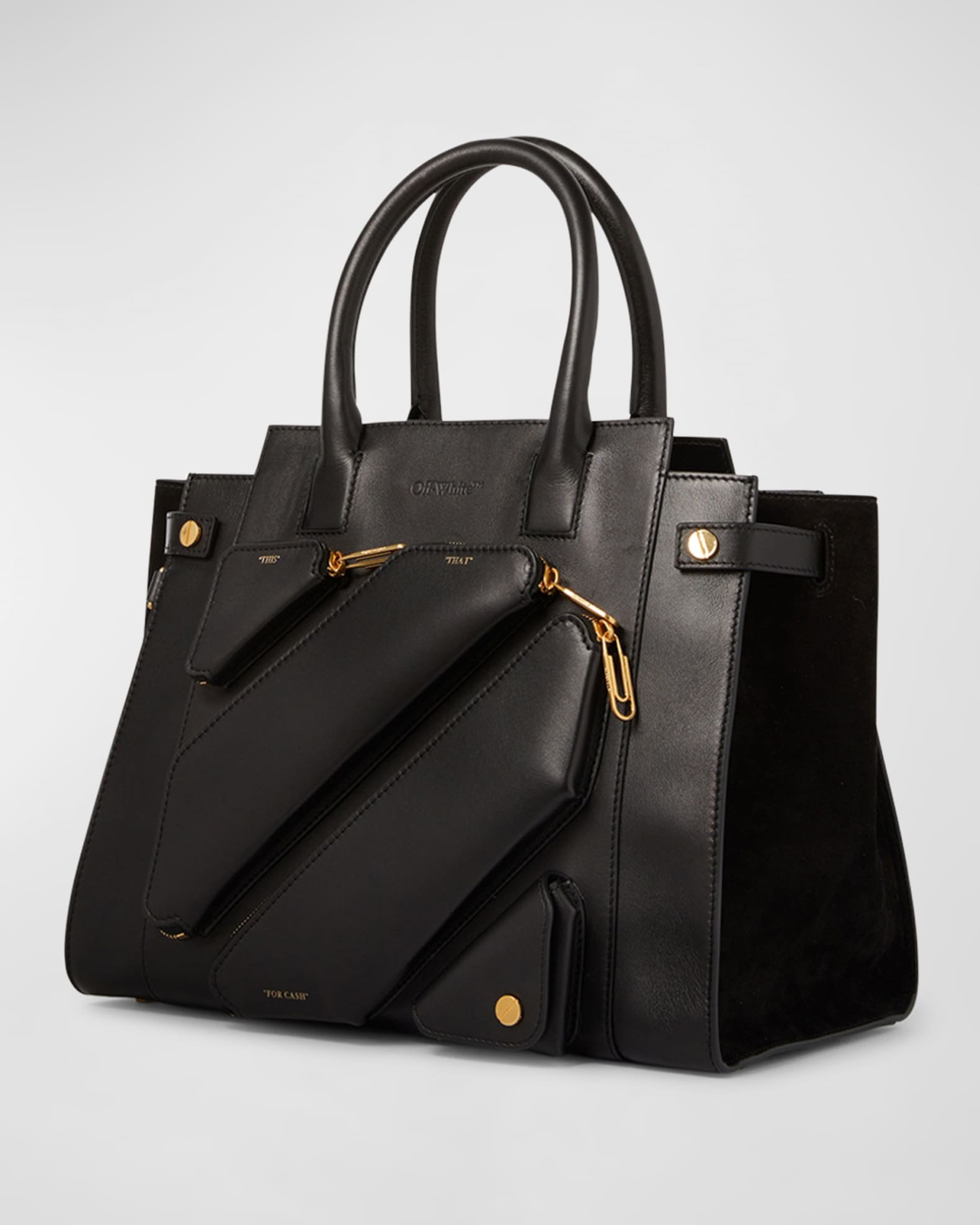 Off-White City Large Leather Tote Bag | Neiman Marcus