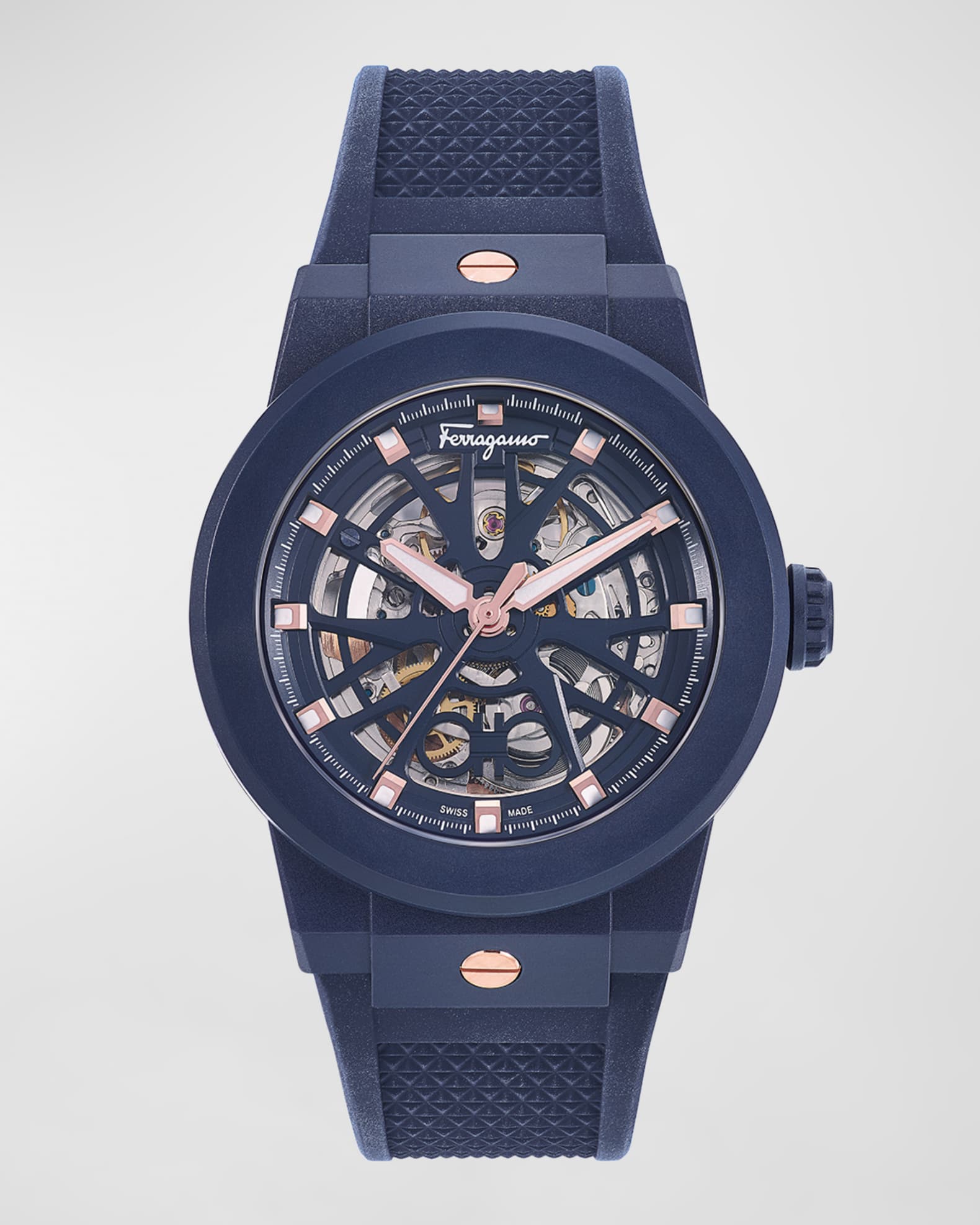 Ferragamo Men's F-80 Skeleton Automatic Watch, 41mm | Neiman Marcus