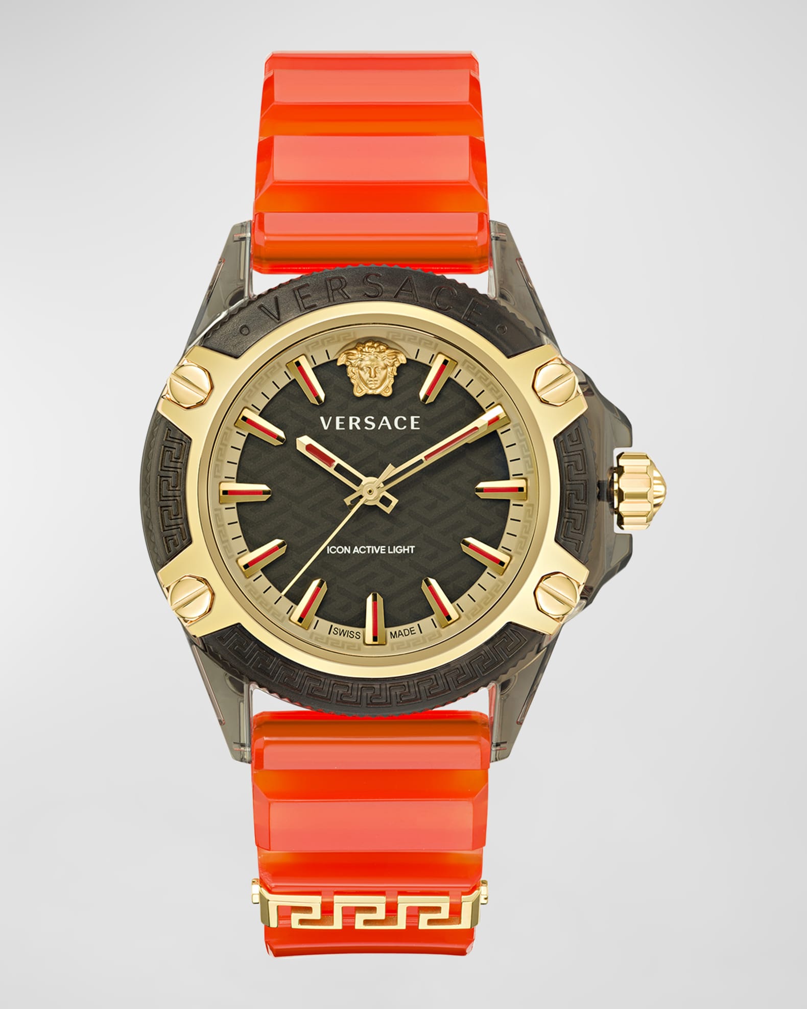 Versace Men's Icon Active Light Silicone Strap Watch, 42mm | Neiman Marcus