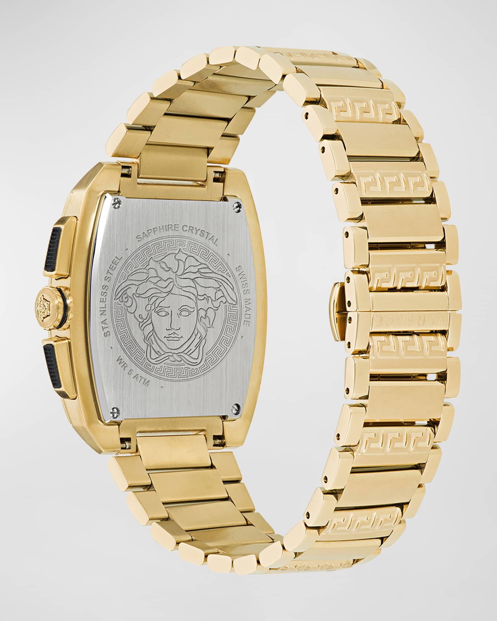 Versace Dominus IP Yellow Gold Bracelet Watch, 42mm | Neiman Marcus