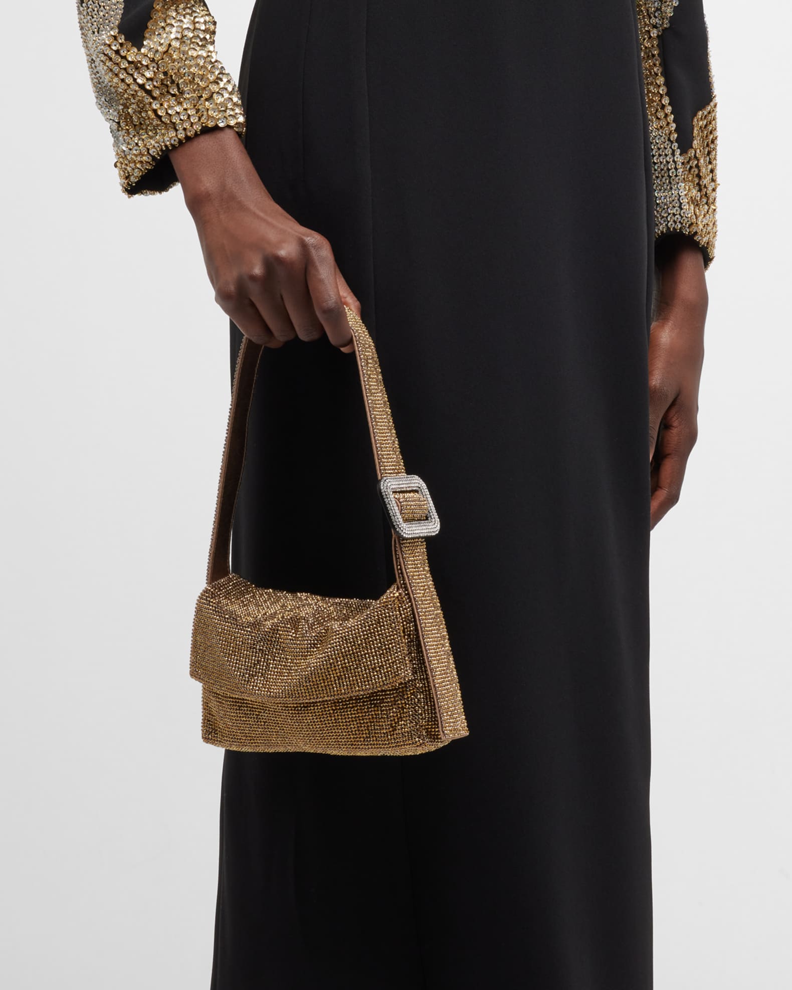 Benedetta Bruzziches Vitty Mignon Crystal Mesh Shoulder Bag | Neiman Marcus