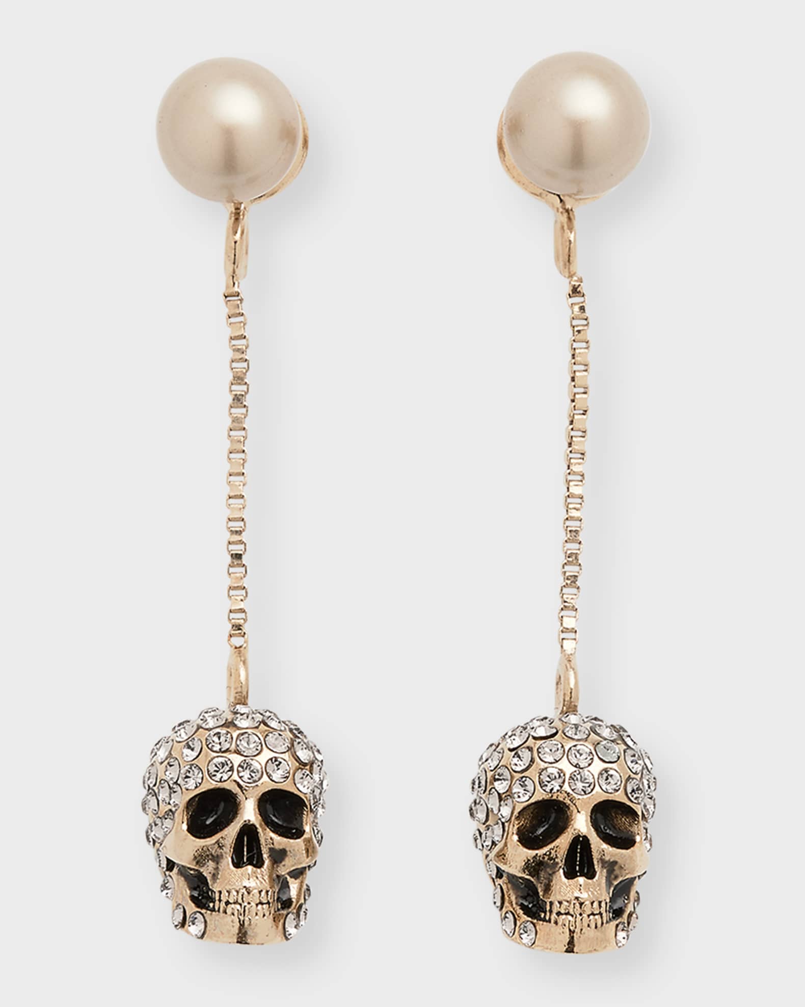 Alexander mcqueen earrings skull store