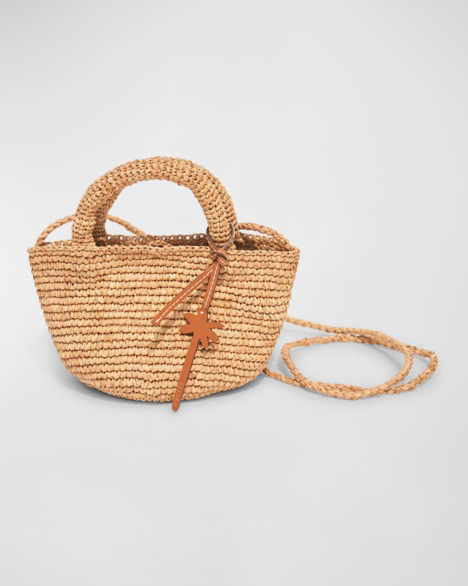 Manebi Summer Mini Raffia Top-Handle Bag | Neiman Marcus